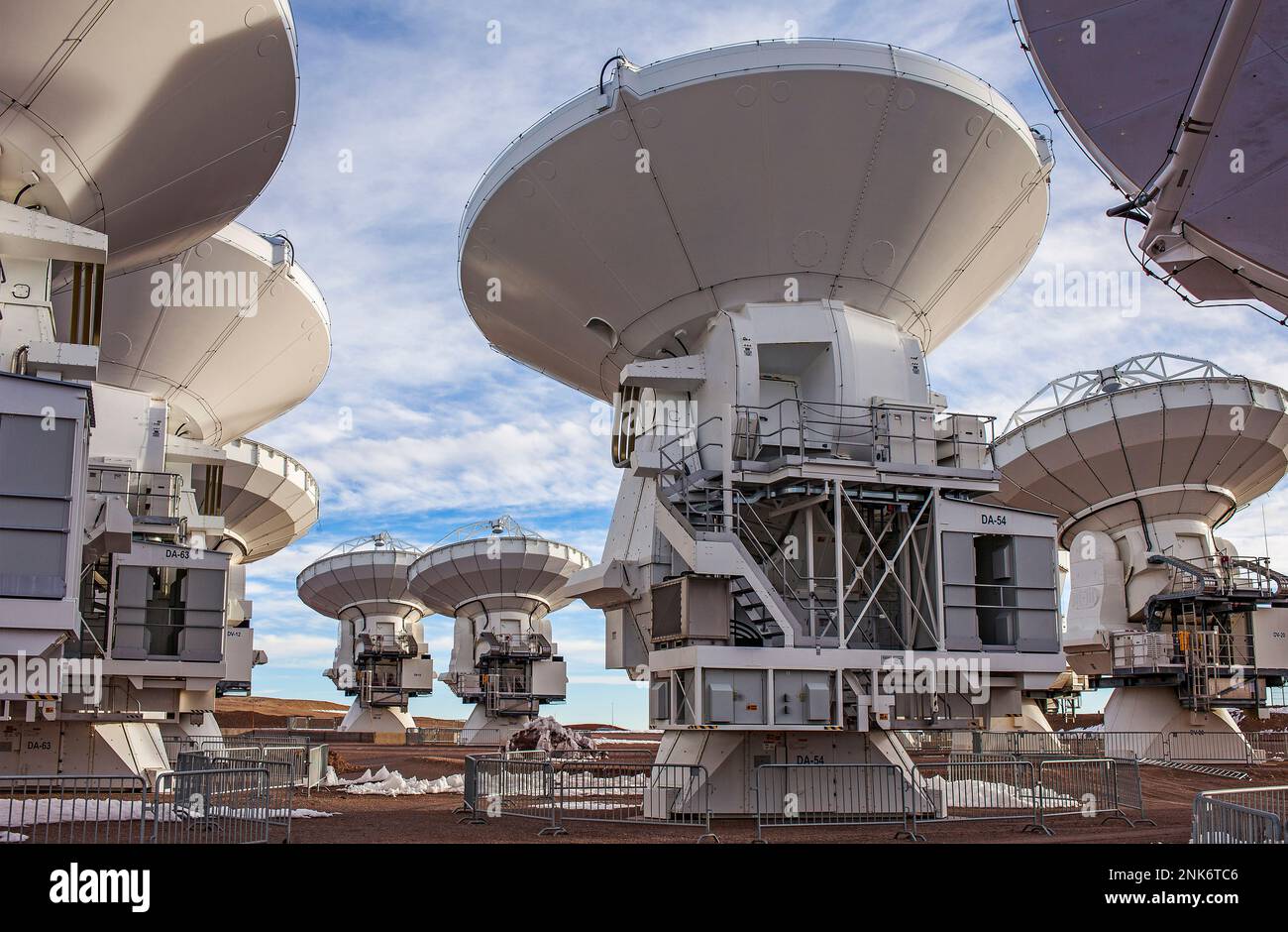 ALMA observatory, Antennas in plain of Chajnantor, 5000 meters of ...