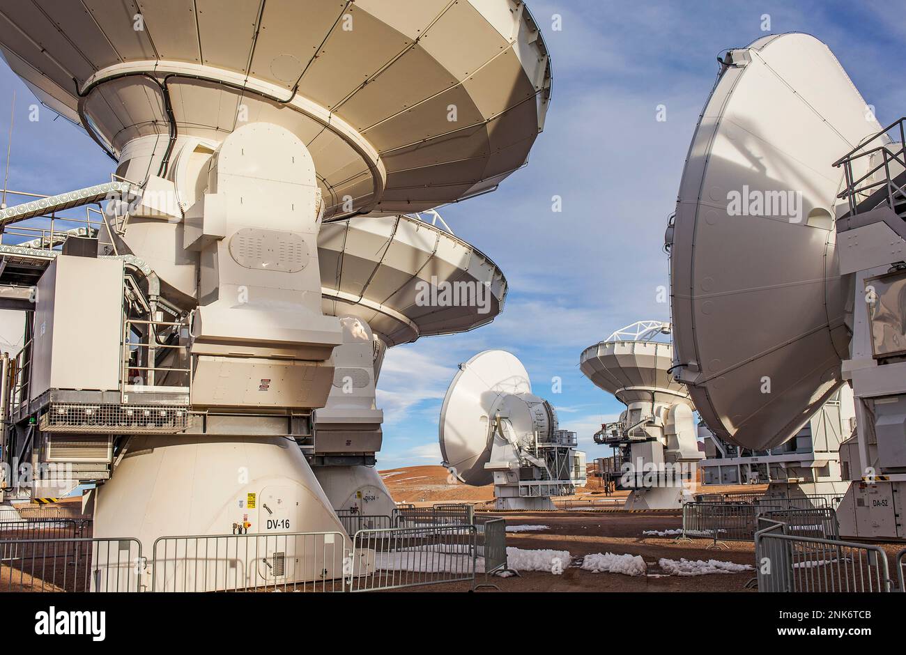 ALMA observatory, Antennas in plain of Chajnantor, 5000 meters of ...