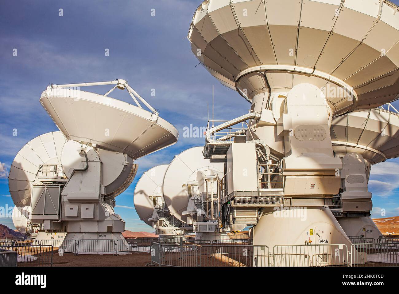 ALMA observatory, Antennas in plain of Chajnantor, 5000 meters of ...