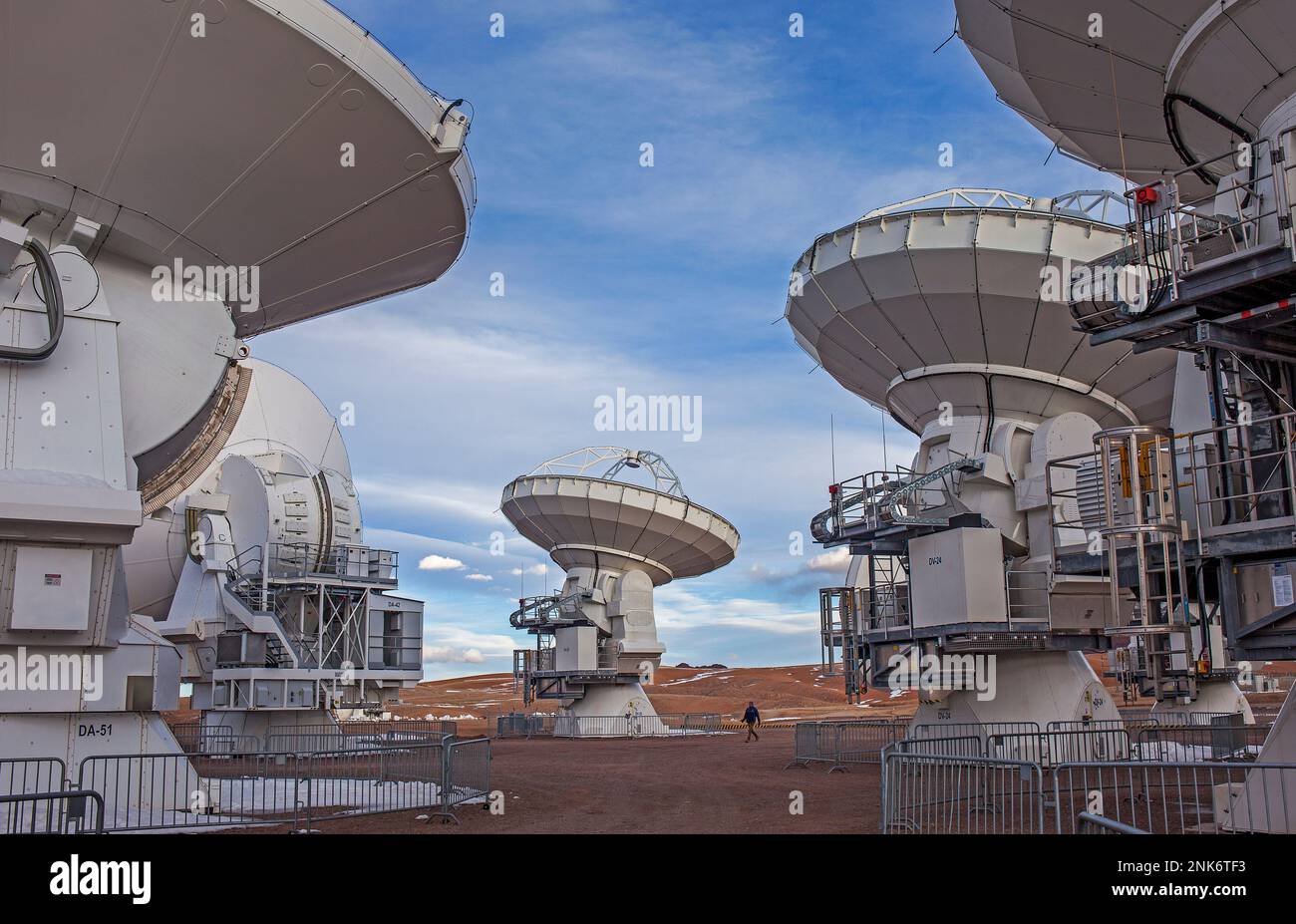 ALMA observatory, Antennas in plain of Chajnantor, 5000 meters of ...