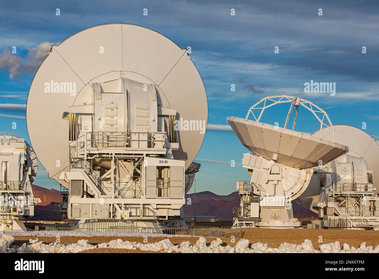 ALMA observatory, Antennas in plain of Chajnantor, 5000 meters of ...