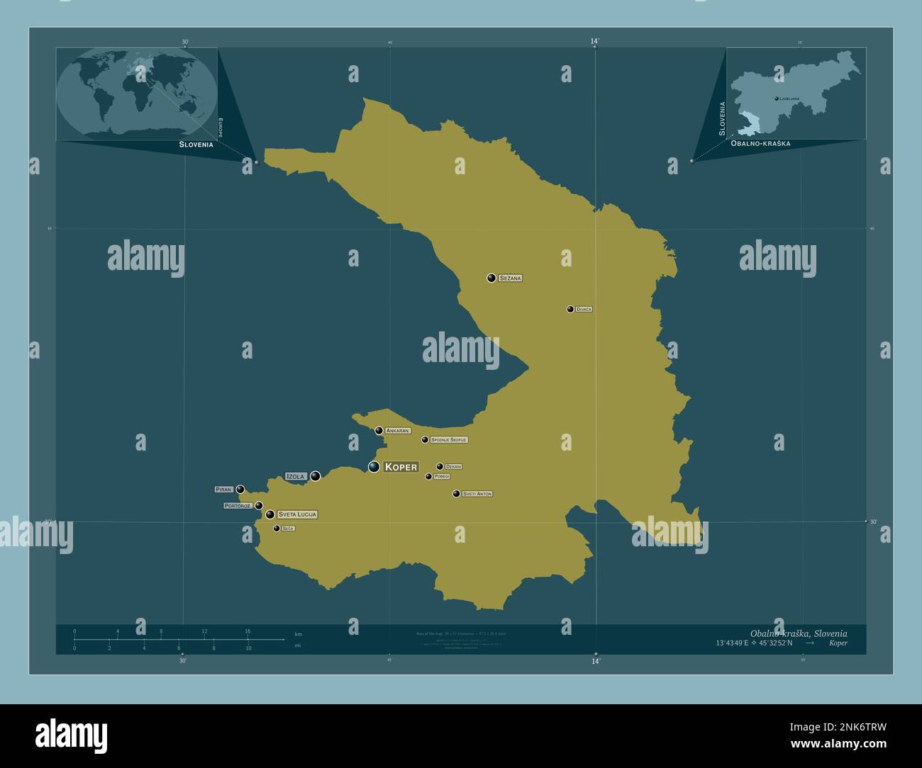 Izola map hi-res stock photography and images - Alamy