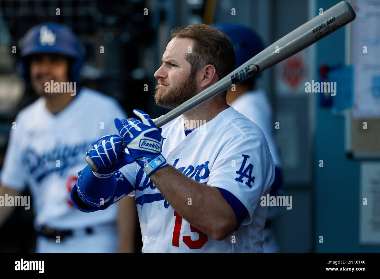 LOS ANGELES, CA - MAY 12: Los Angeles Dodgers third baseman Max Muncy ...