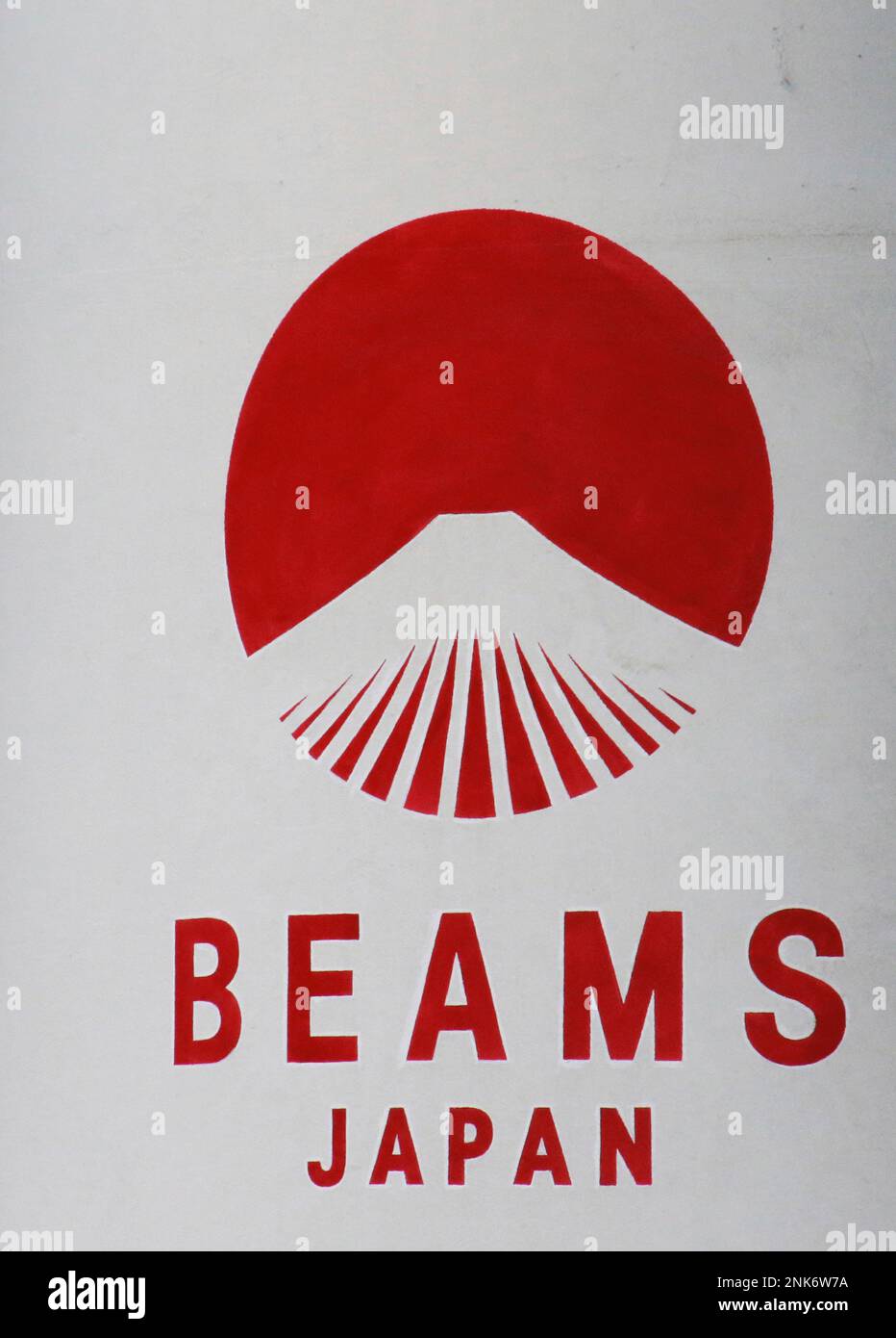 The trademark of BEAMS is seen in Shinjuku Ward, Tokyo on April 24 ...