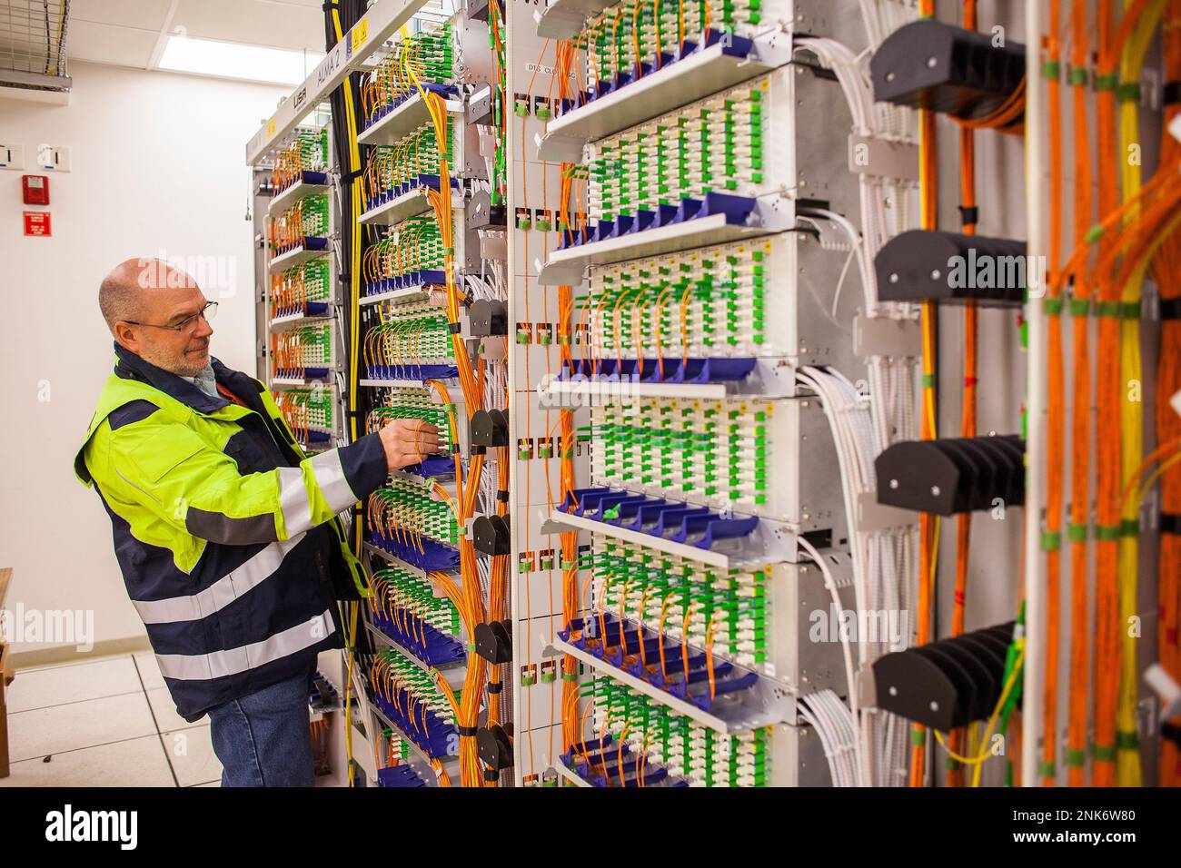 ALMA observatory, operator working, correlator (large computer) in ...