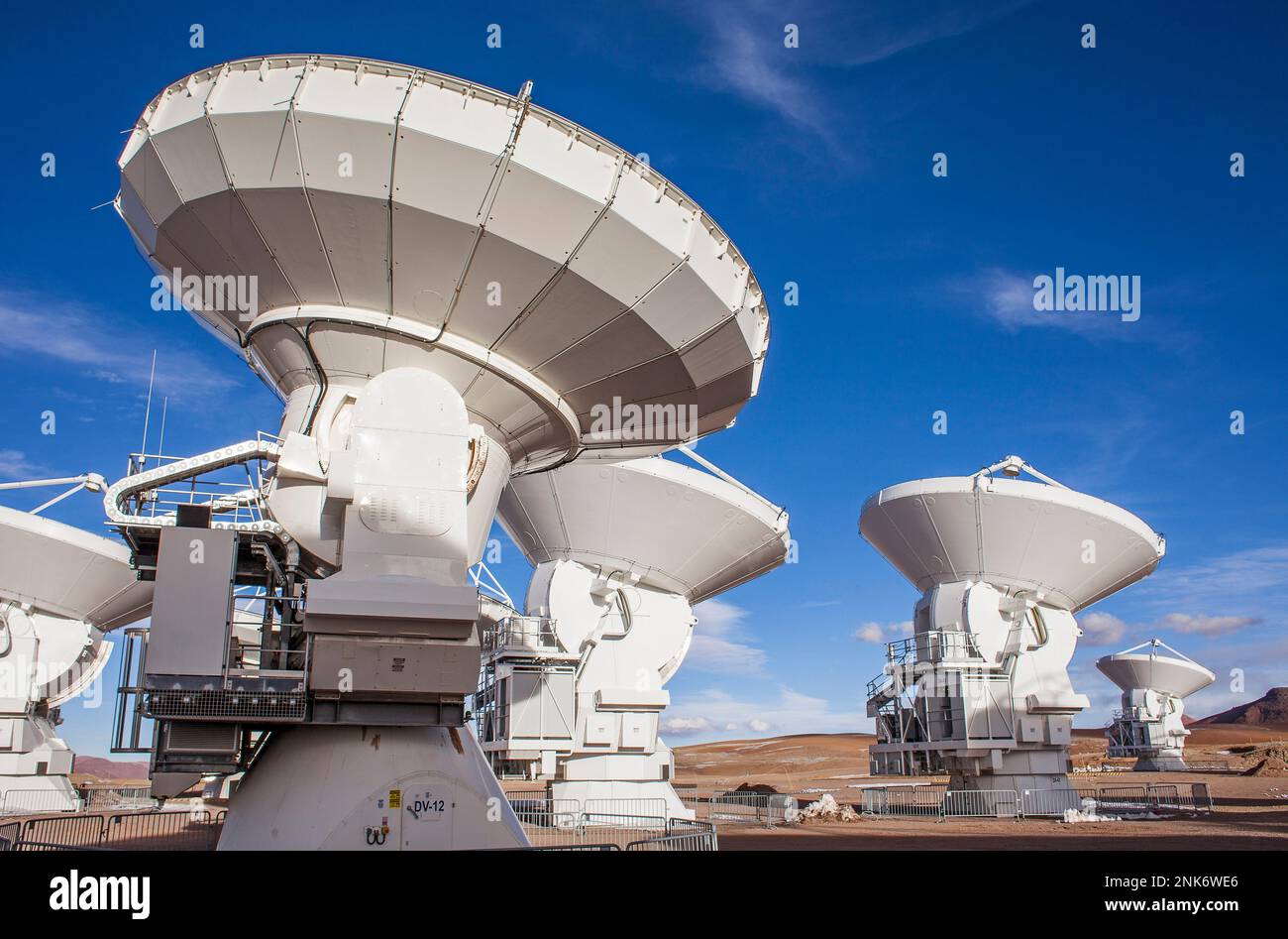 ALMA observatory, Antennas in plain of Chajnantor, 5000 meters of ...