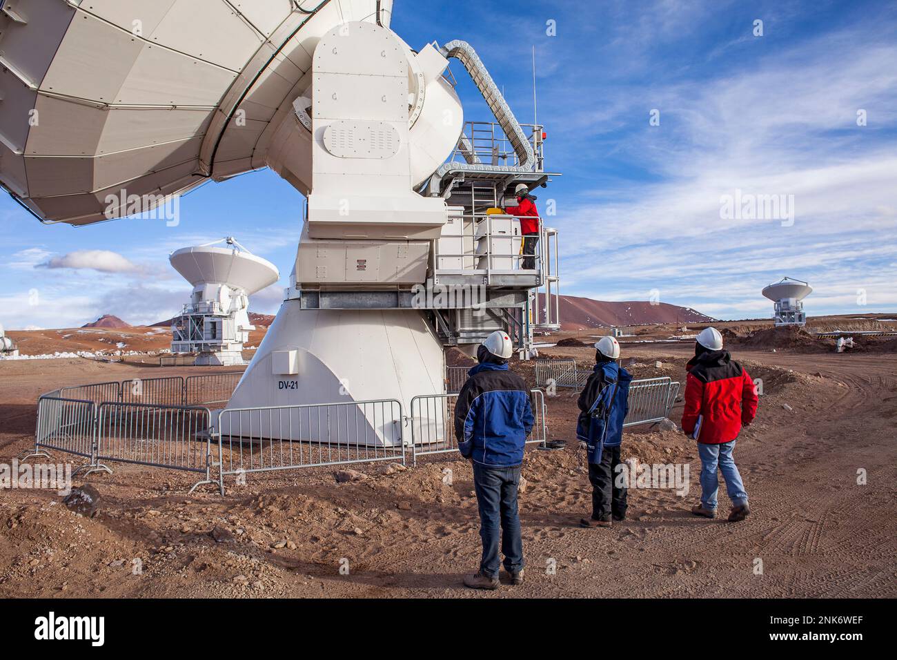 ALMA observatory, Antennas in plain of Chajnantor, 5000 meters of ...