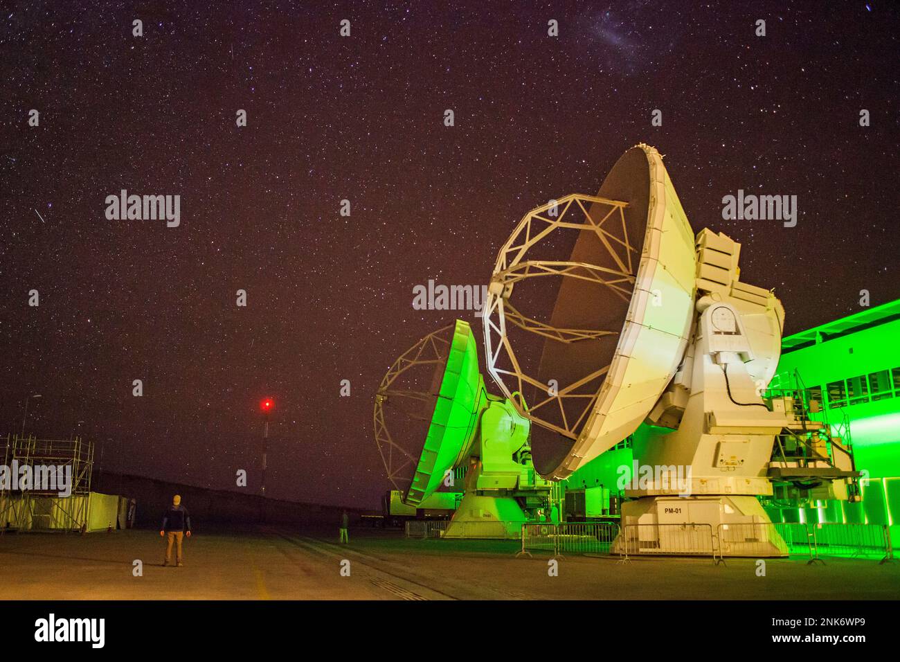 ALMA observatory, Antennas in plain of Chajnantor, 5000 meters of ...