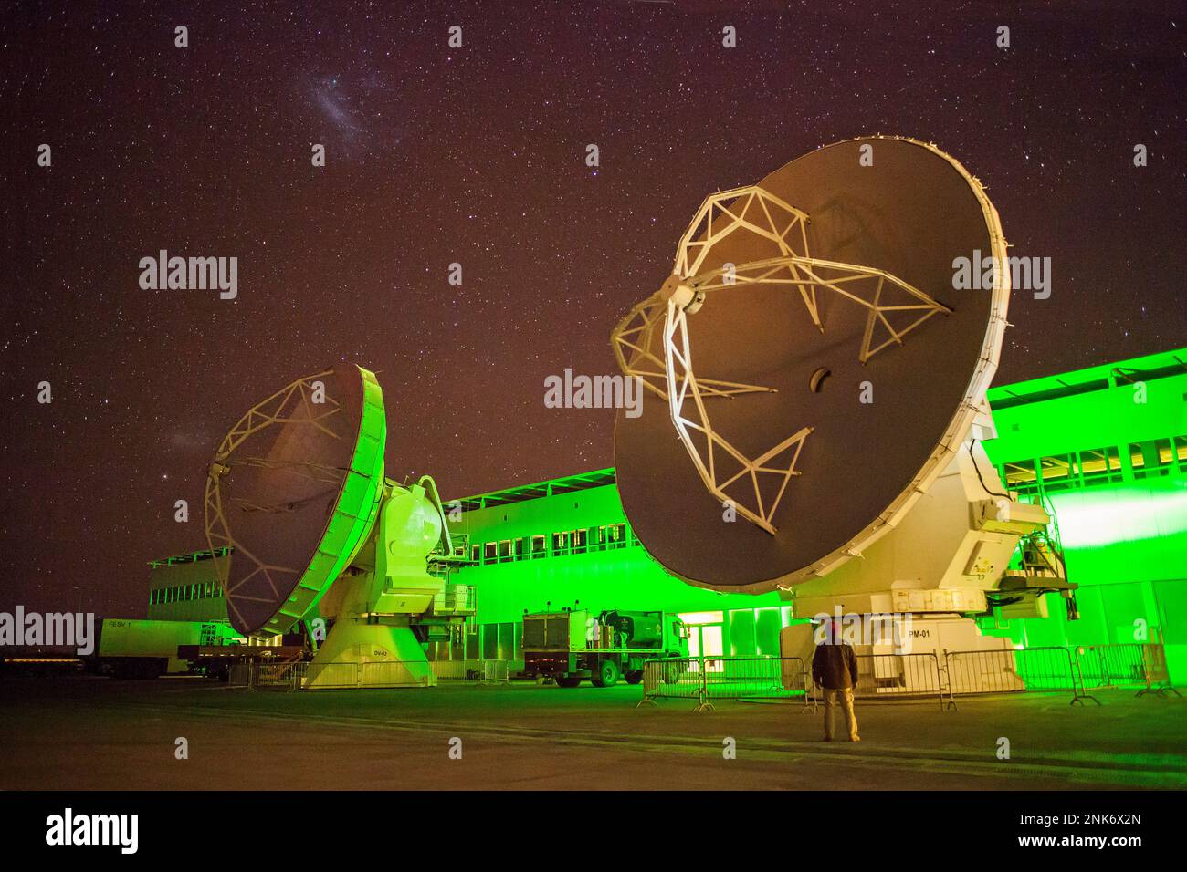ALMA observatory, Antennas in plain of Chajnantor, 5000 meters of ...