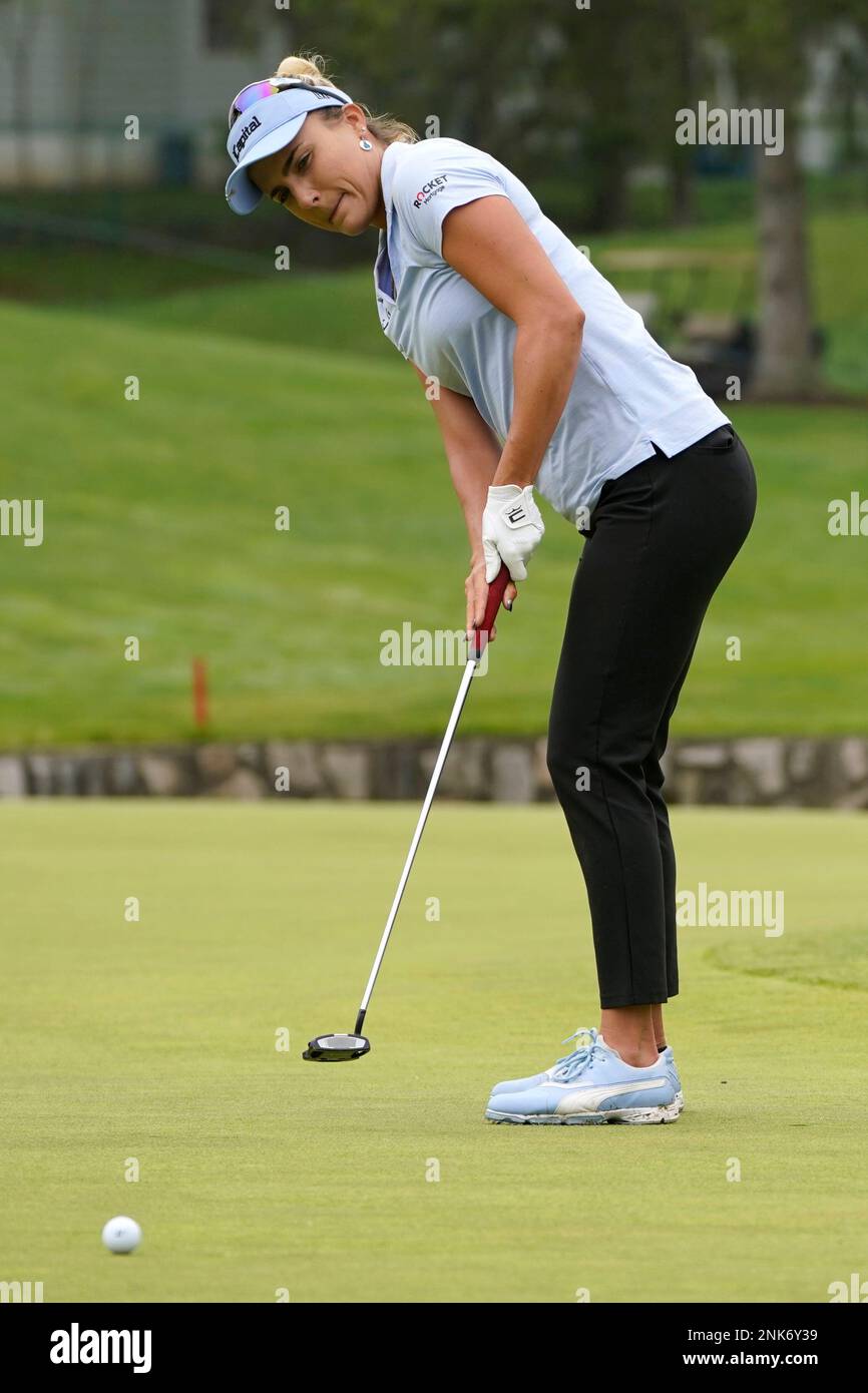 Lexi Thompson putts on the sixth green during the second round of the ...