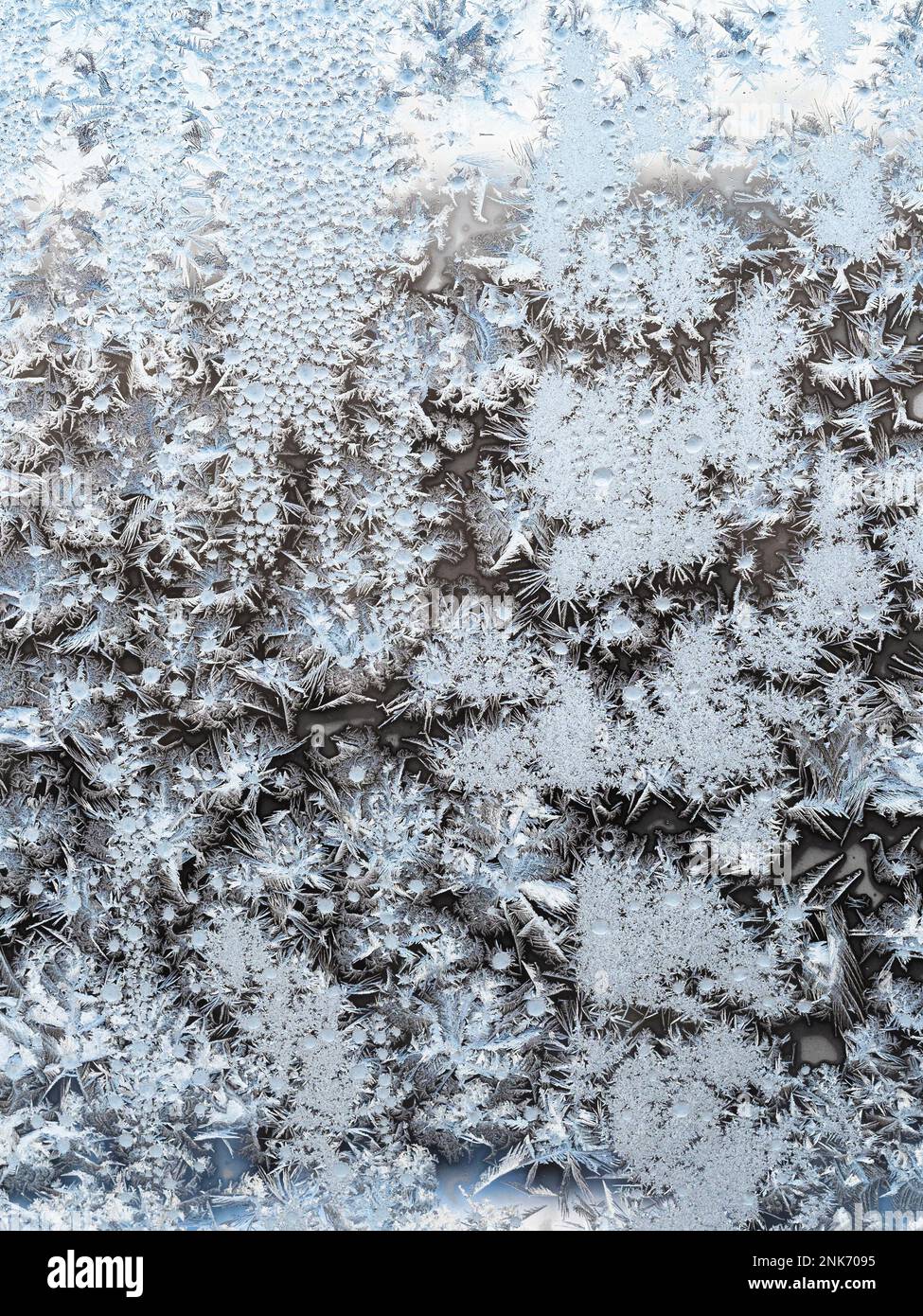 frozen home window glass in cold winter day Stock Photo - Alamy