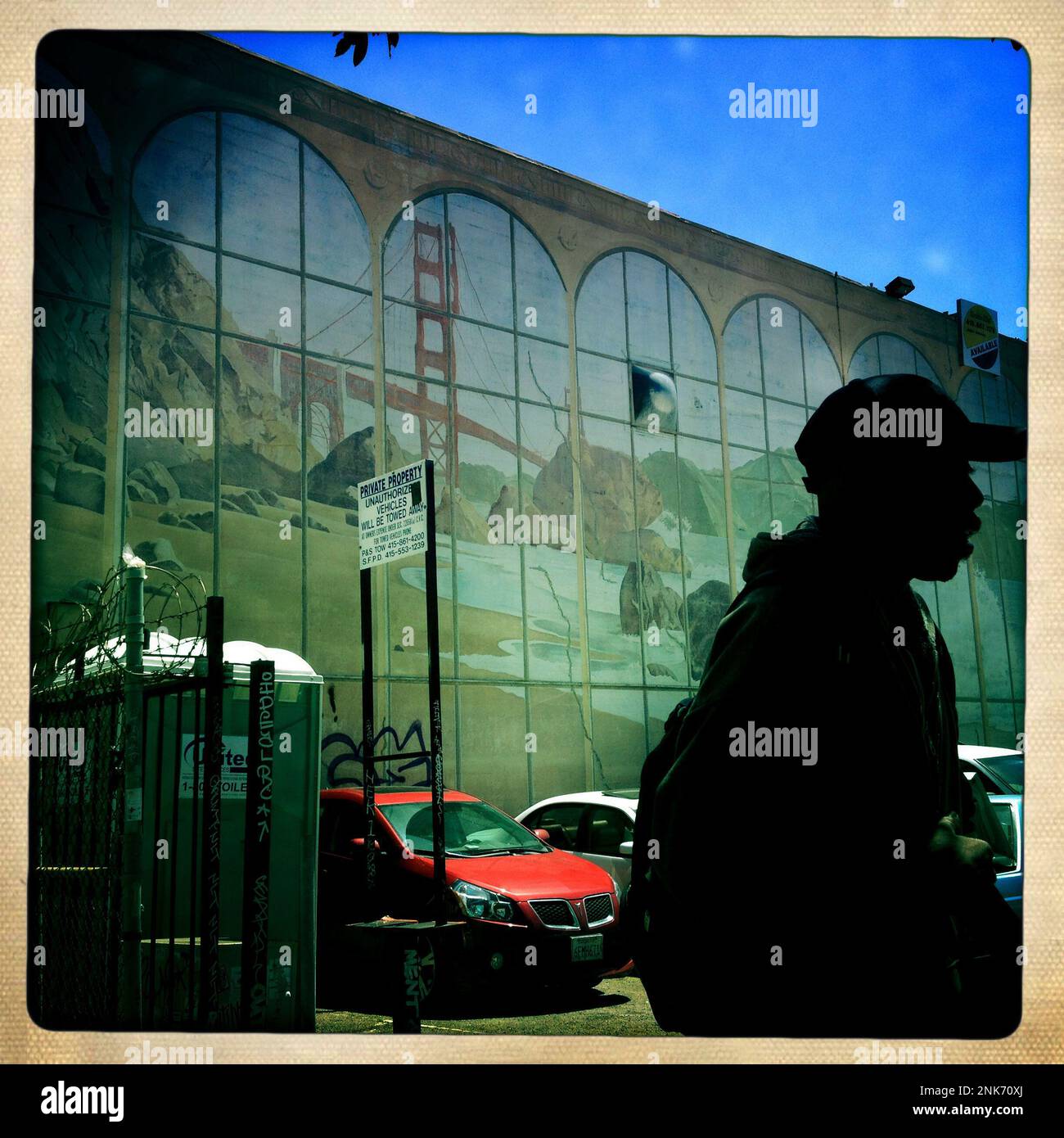 Parking lot mural on 5th Street in San Francisco, Calif. - In the 75 ...