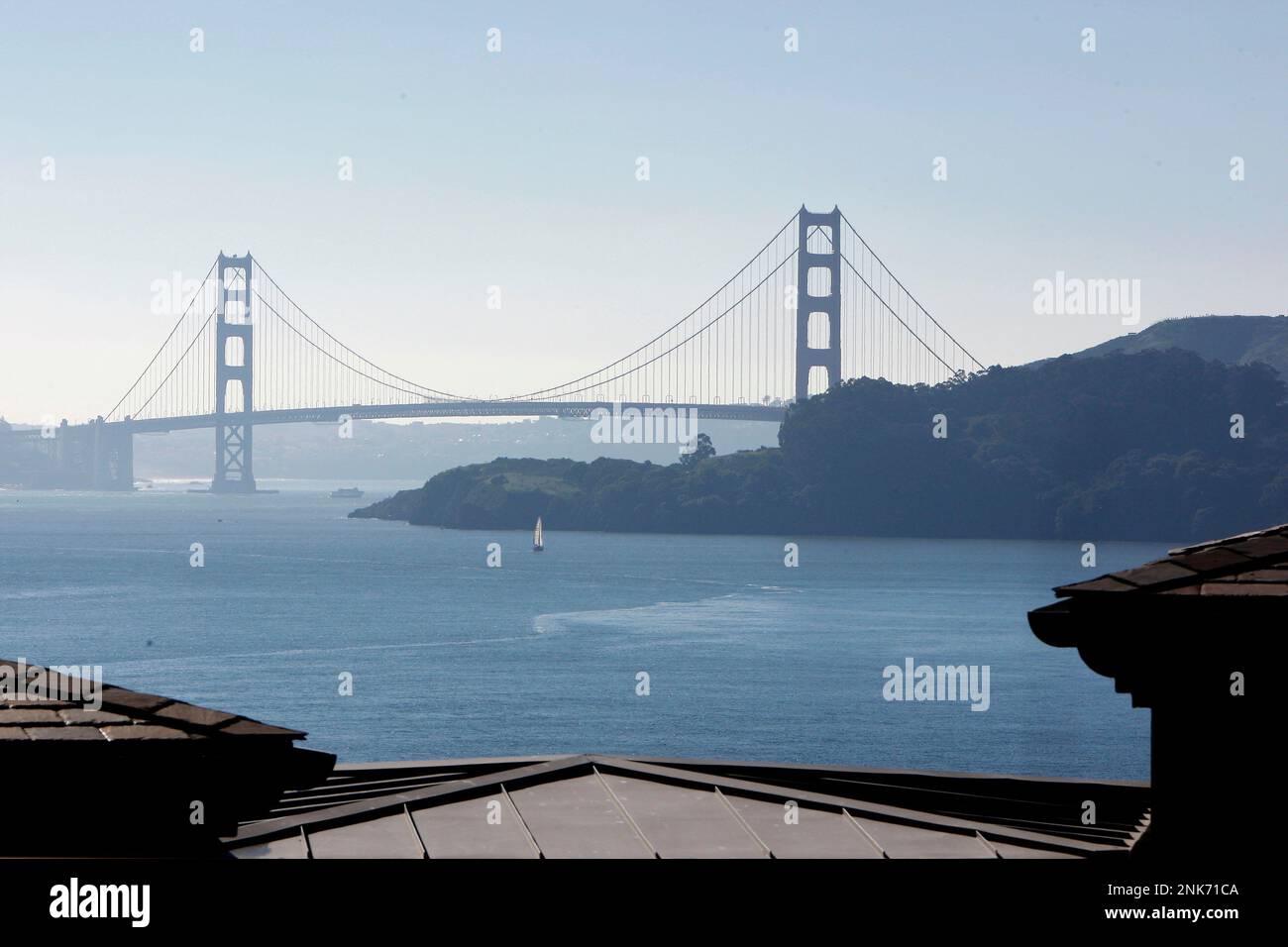 View of the Golden Gate Bridge from a new mansion on December 30, 2012 ...