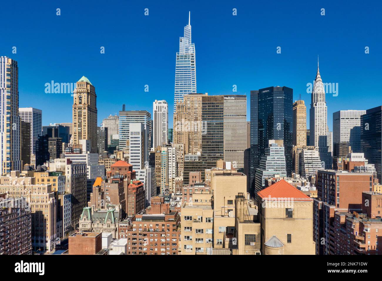Skyline of Midtown Manhattan featuring One Vanderbilt, NYC 2023 Stock ...