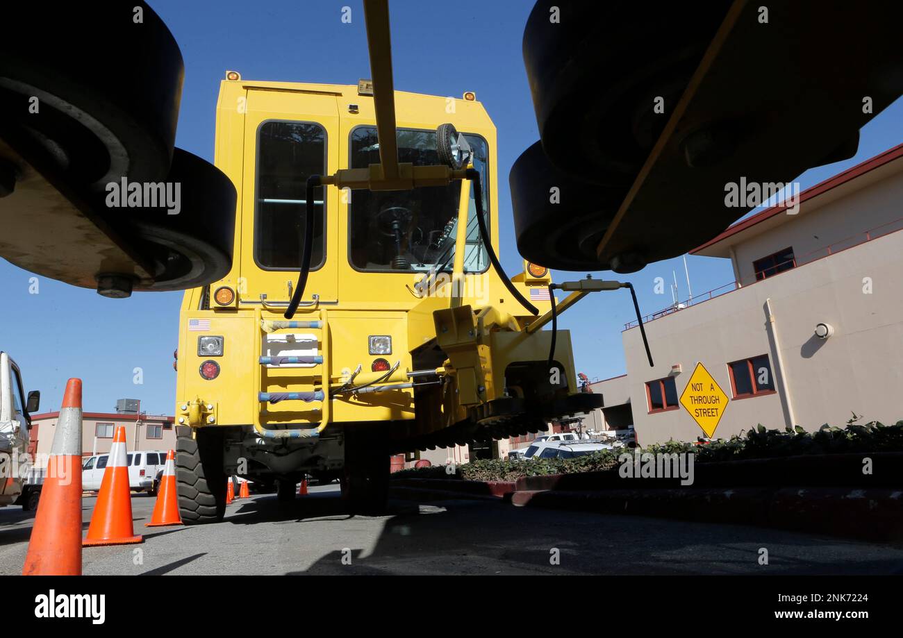 The new zipper trucks sit in the south parking lot, as seen on ...