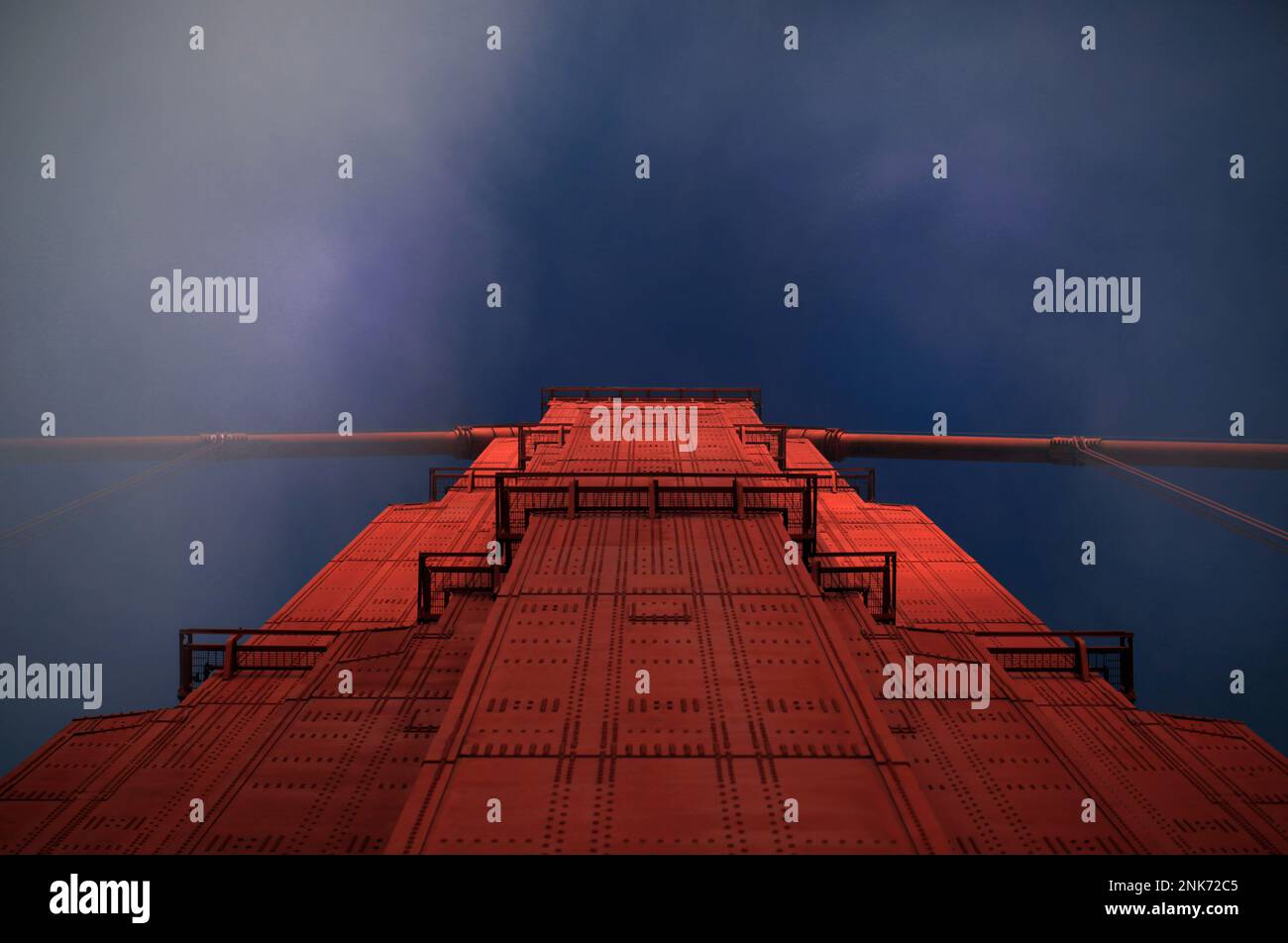 May 8, 2012: Early morning fog whips the top of the north tower of the ...