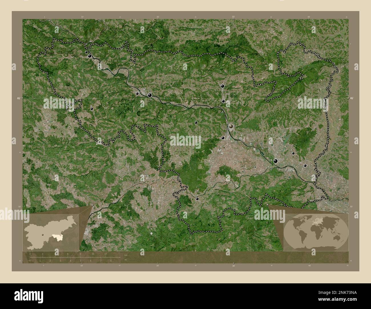 Spodnjeposavska, statistical region of Slovenia. High resolution ...