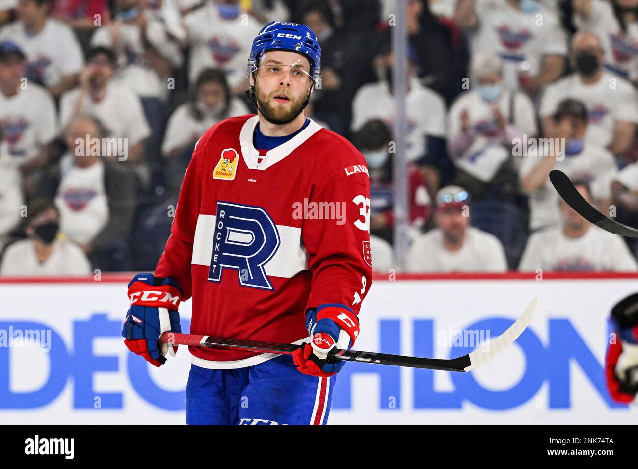LAVAL, QC - MAY 12: Look on Laval Rocket left wing Brandon Gignac (37 ...