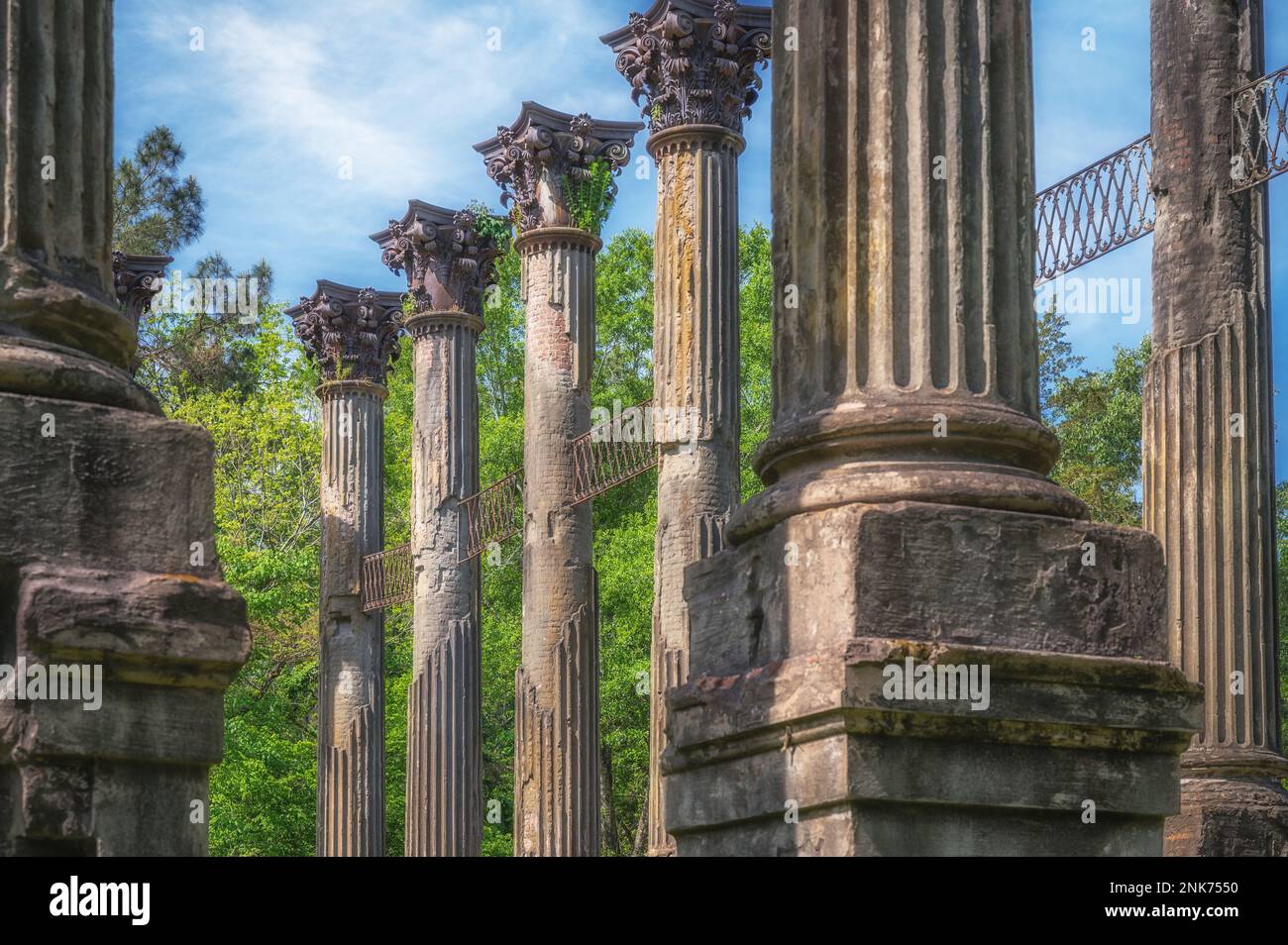 Windsor Ruins near Port Gibson, Mississippi, ruins of one of the ...