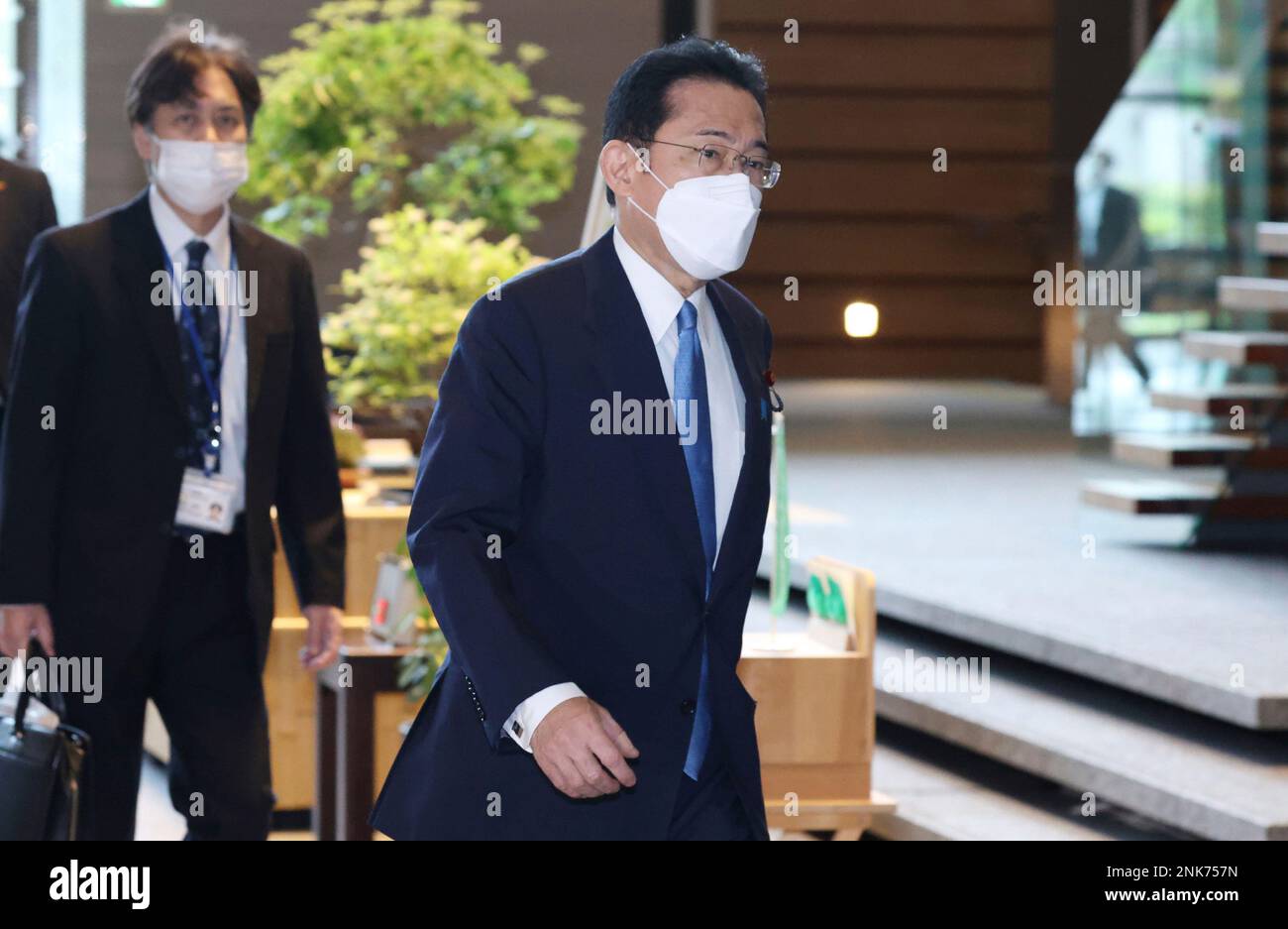Japan's Prime Minister Fumio Kishida arrives at the Prime Minister's ...