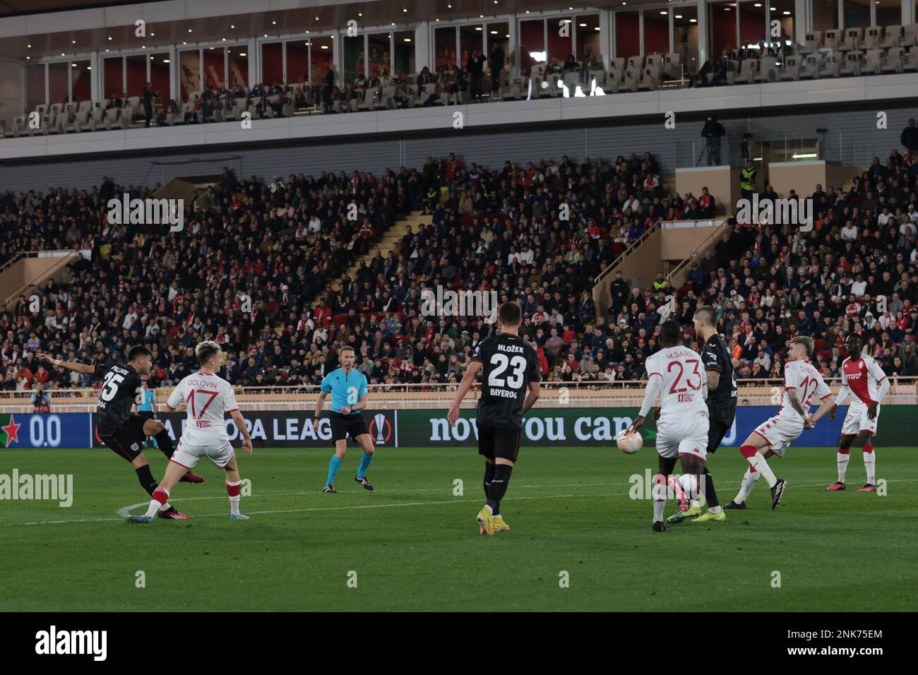 Monaco, Monaco, 23rd February 2023. Exequiel Palacios of Bayer ...