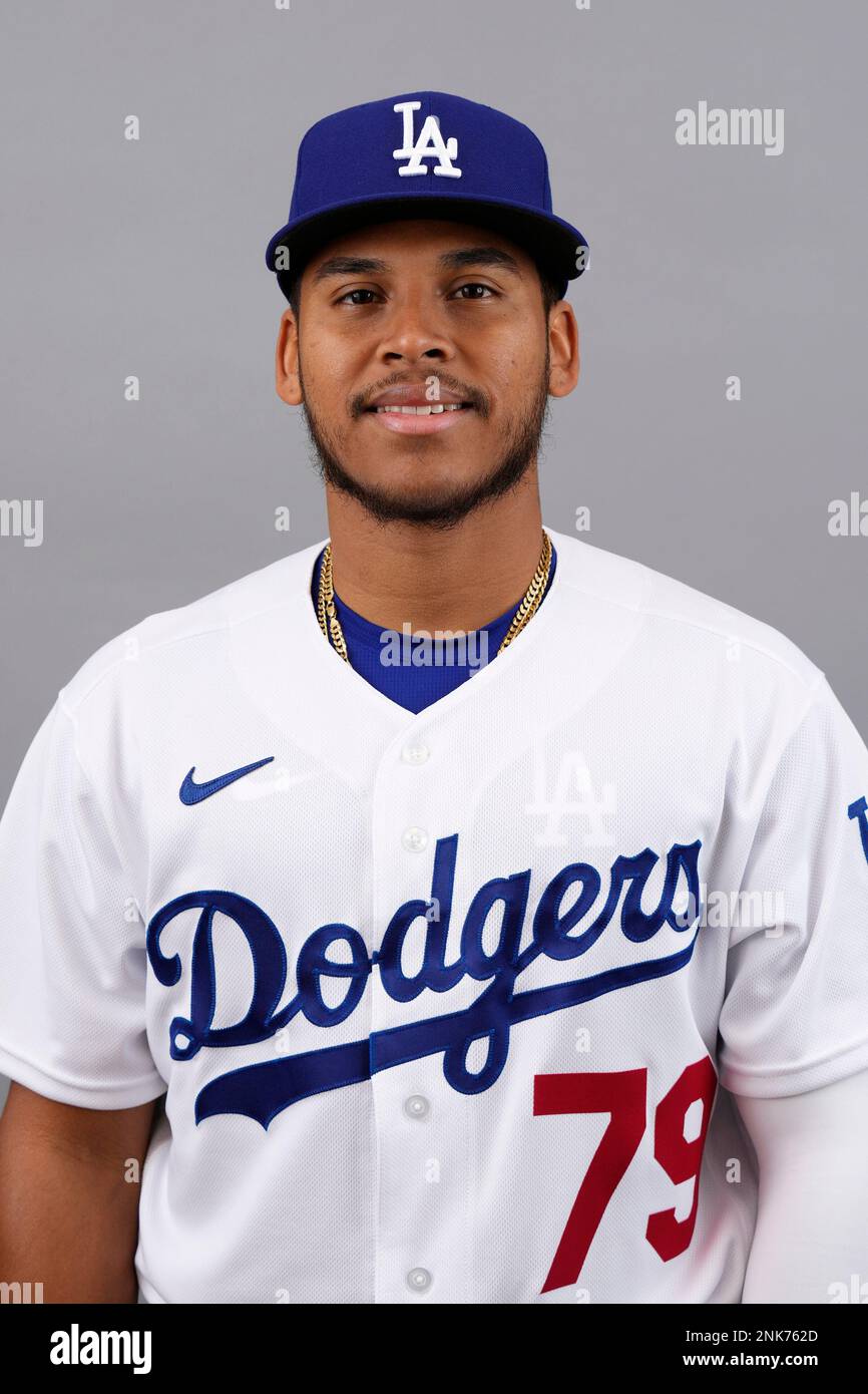 This is a 2023 photo of infielder Jorbit Vivas of the Los Angeles ...