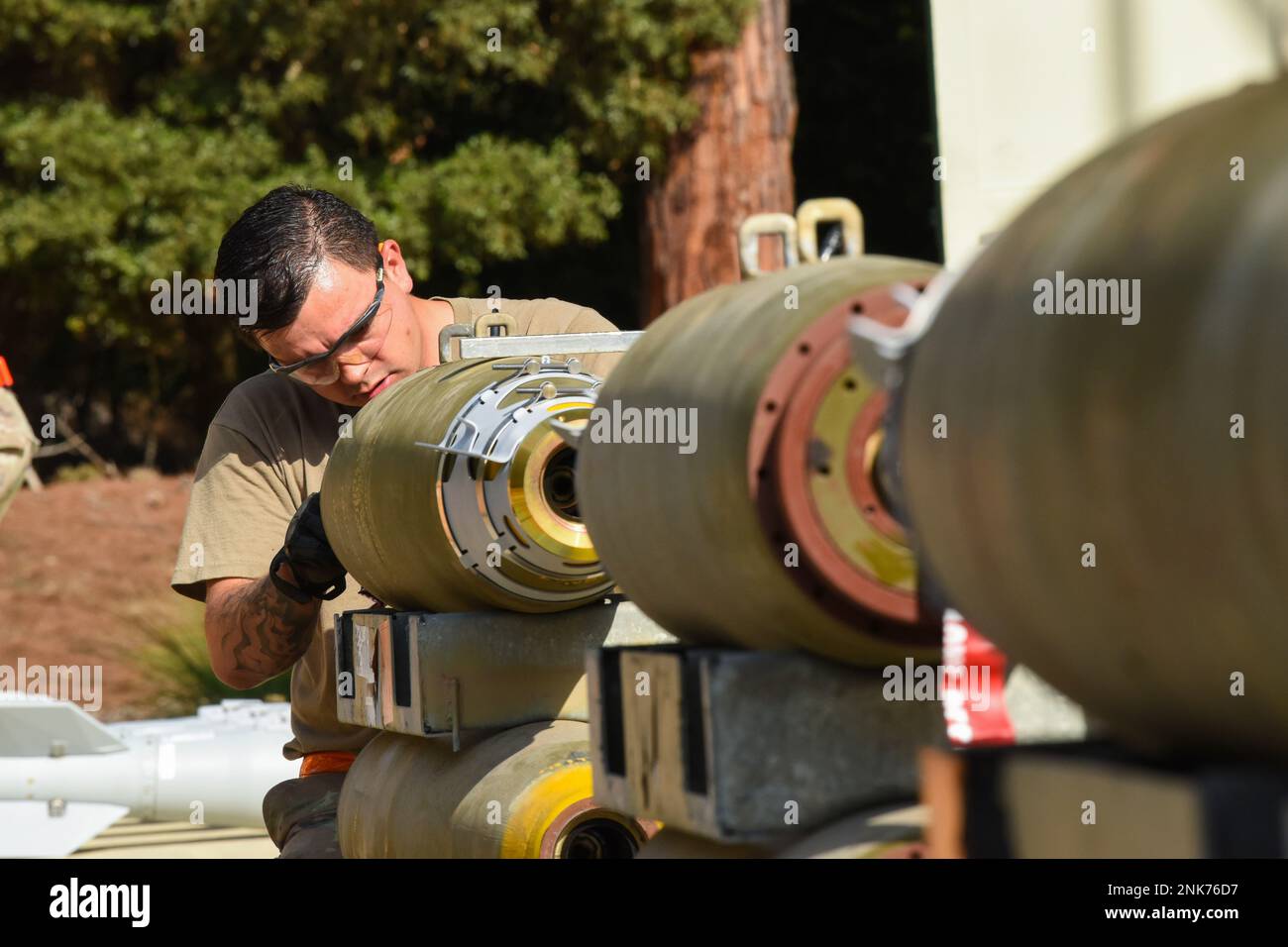 Senior Airman Andrew Ord, 31st Munitions Squadron munitions inspector ...