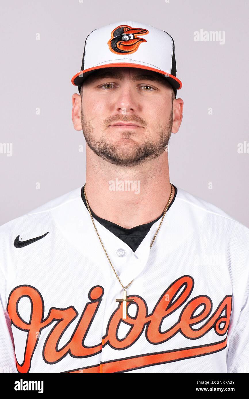 This is a 2023 photo of relief pitcher Logan Gillaspie of the Orioles ...