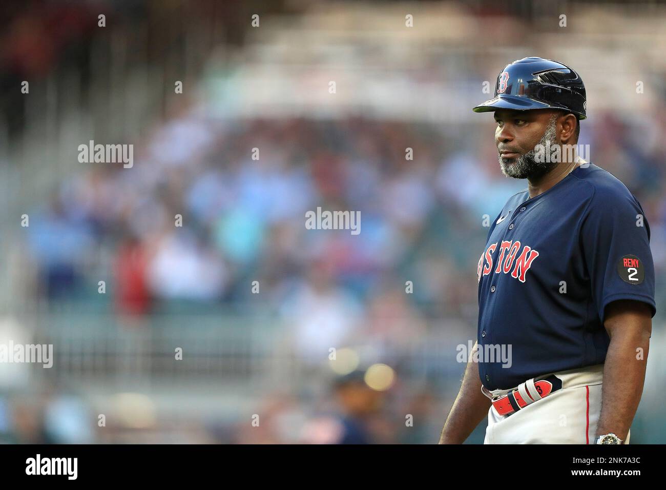 ATLANTA, GA - MAY 11: Carlos Febles (53) of the Boston Red Sox watches ...