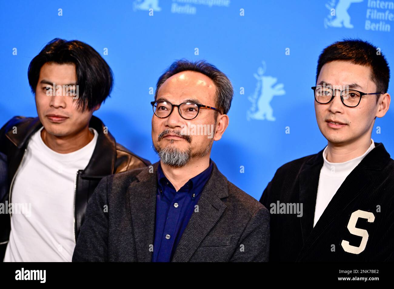 Berlin, Germany. 23rd Feb, 2023. Director Liu Jian (M), Ren Ke (voice ...