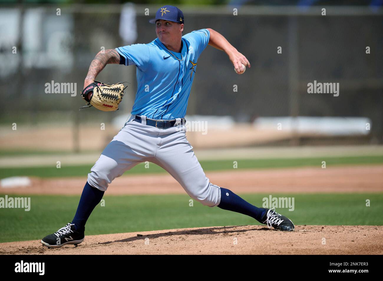 Tampa Bay Rays pitcher Patrick Wicklander (24) during a MiLB Spring Training game against the ...