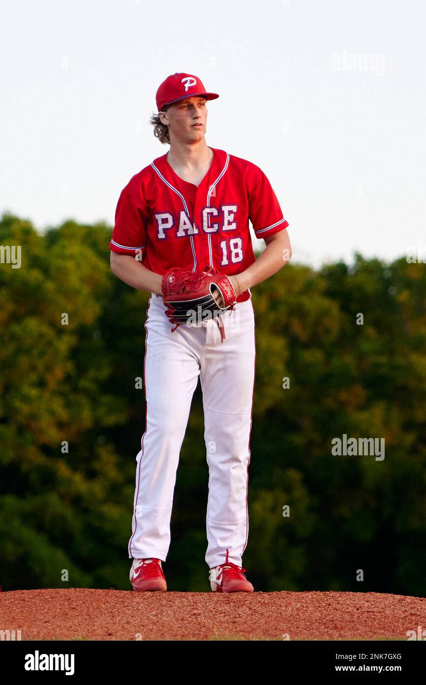 Pace Patriots pitcher Walter Ford (18) during a High School baseball ...