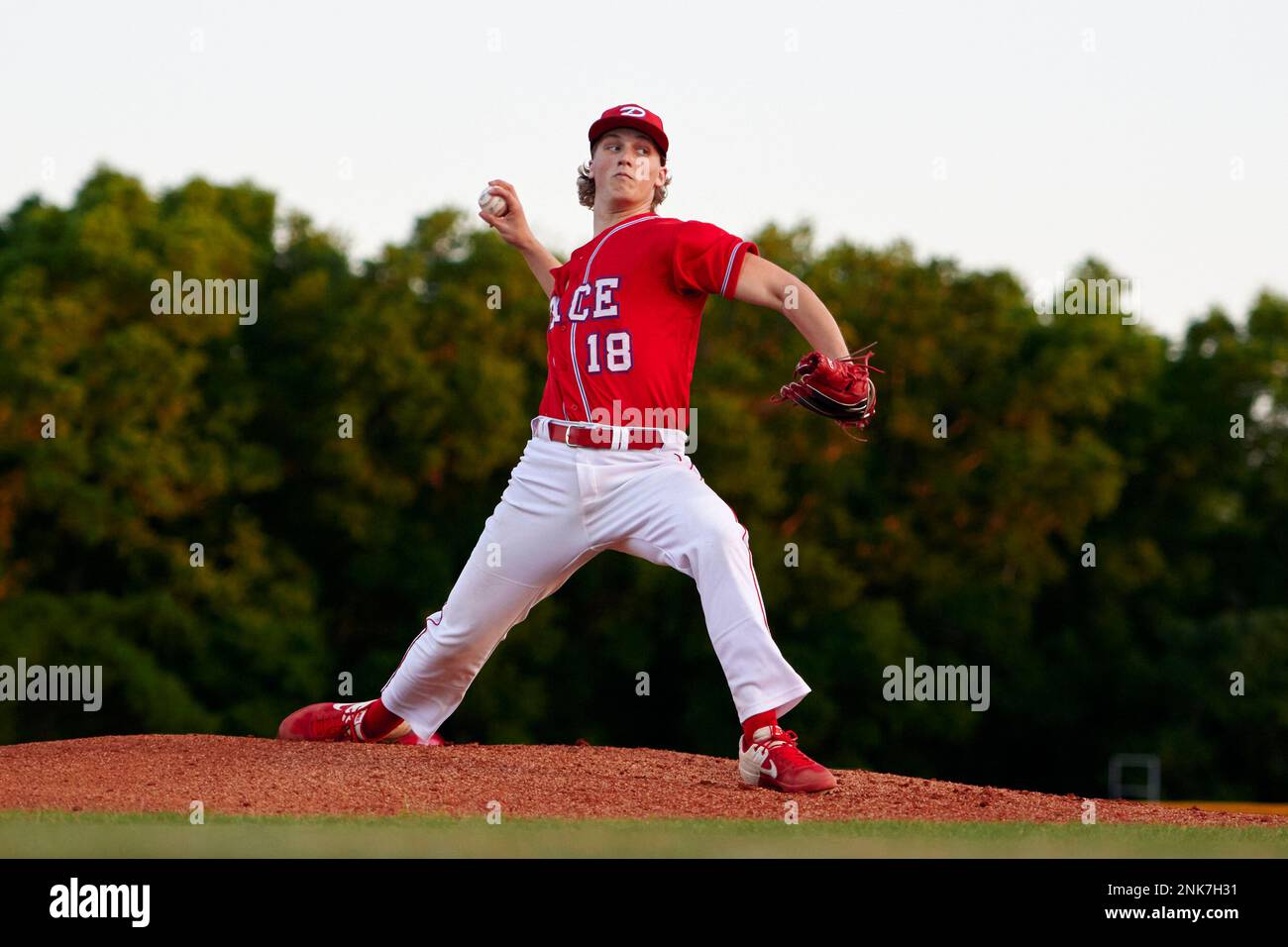 Pace Patriots pitcher Walter Ford (18) during a High School baseball ...