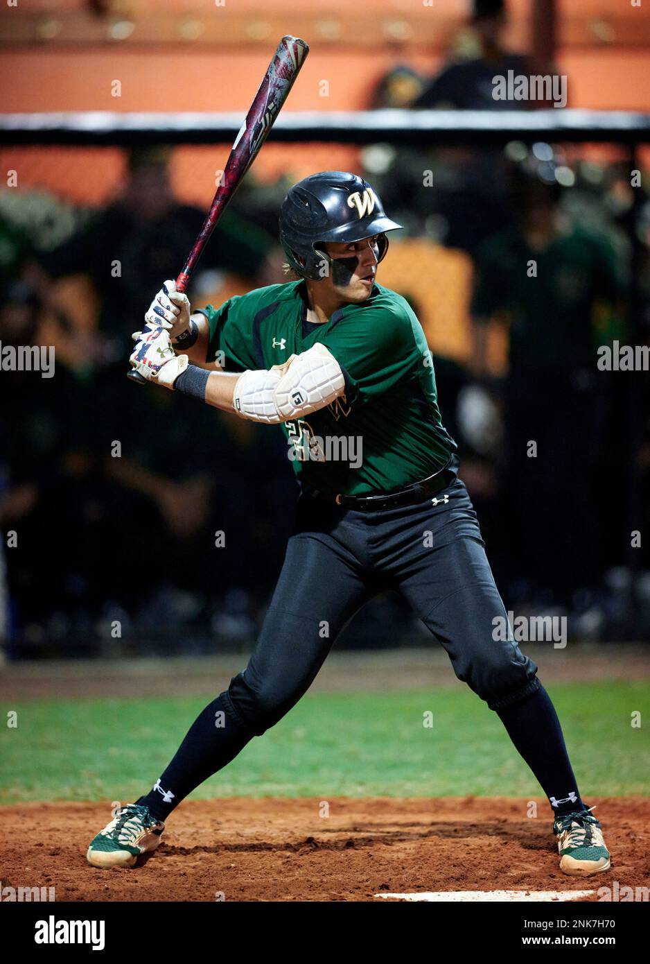 Westminster Christian Warriors catcher Danny Hernandez (23) bats during ...
