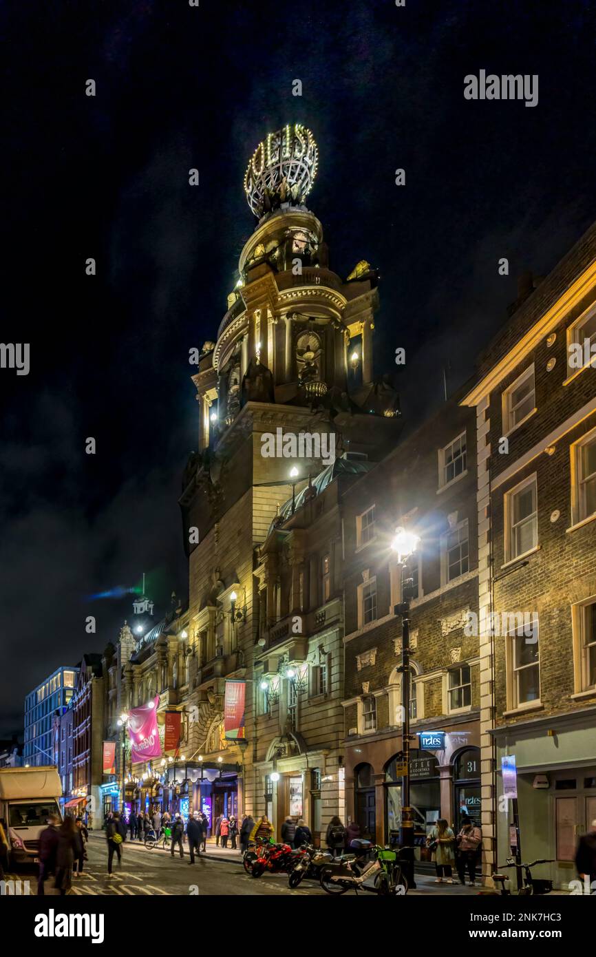 A night time view of The London Coliseum, the home of the English ...