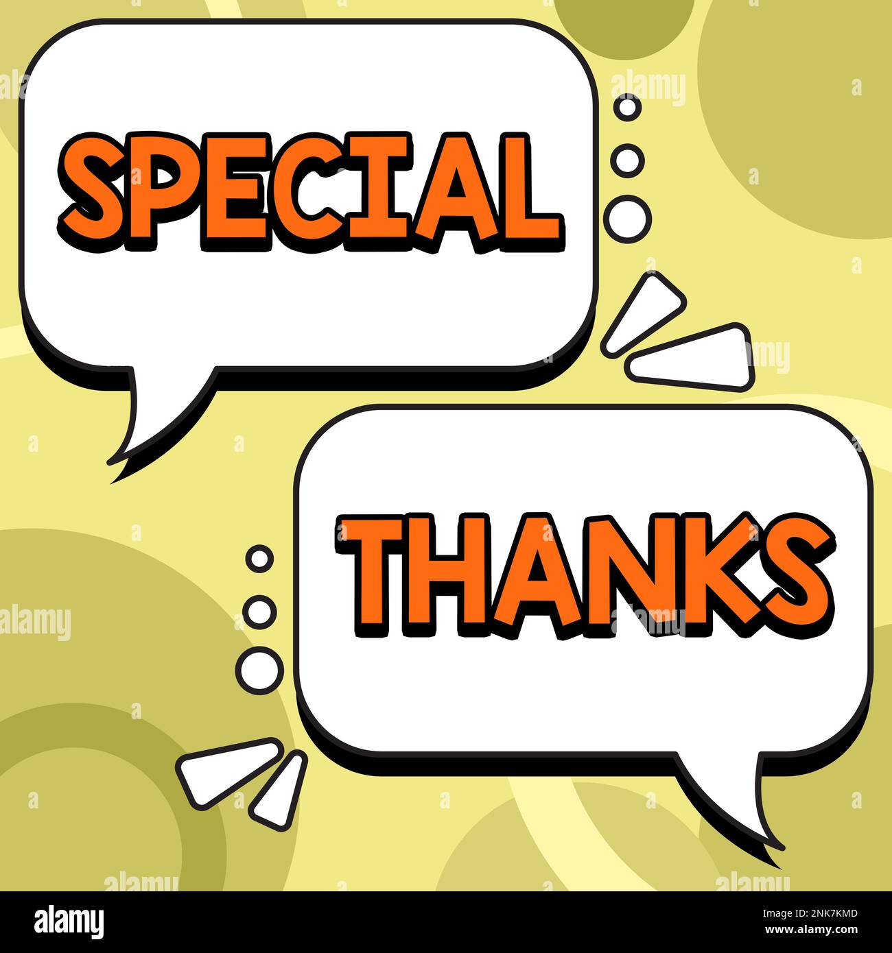 Handwriting text Special Thanks. Business idea expression of ...