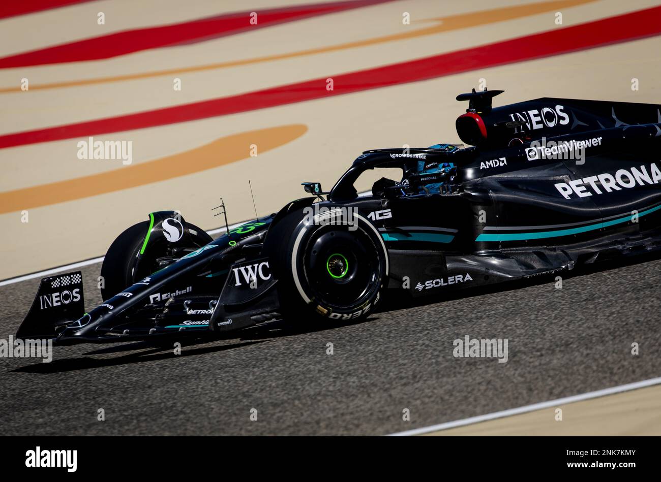 BAHRAIN - George Russell (Mercedes) during the first day of testing at ...
