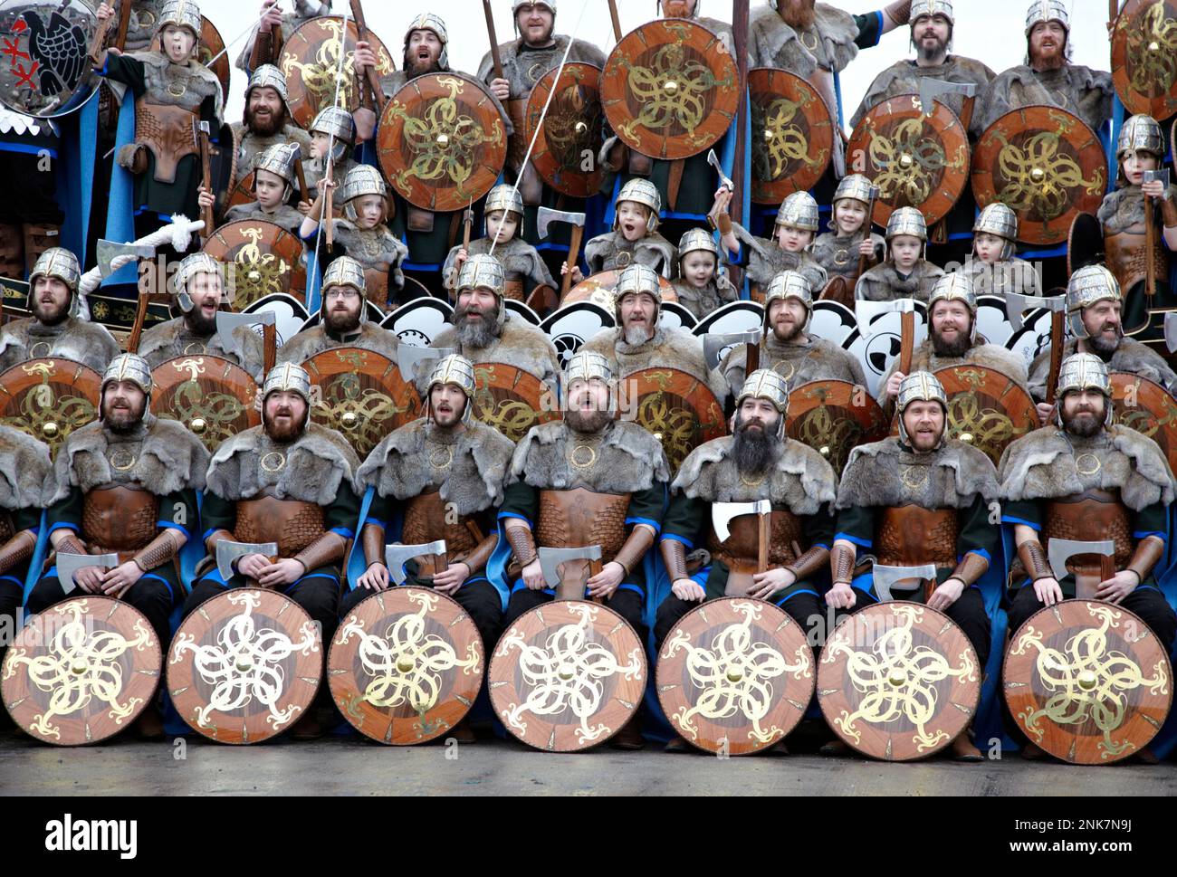 Vikings at the Up Helly Aa Fire Festival Shetland Islands Stock Photo ...