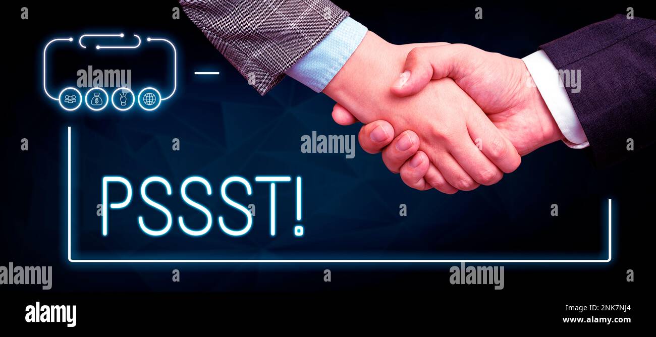 Text caption presenting Pssst. Business showcase Expression Way to ... Text caption presenting Pssst. Business showcase Expression Way to ...