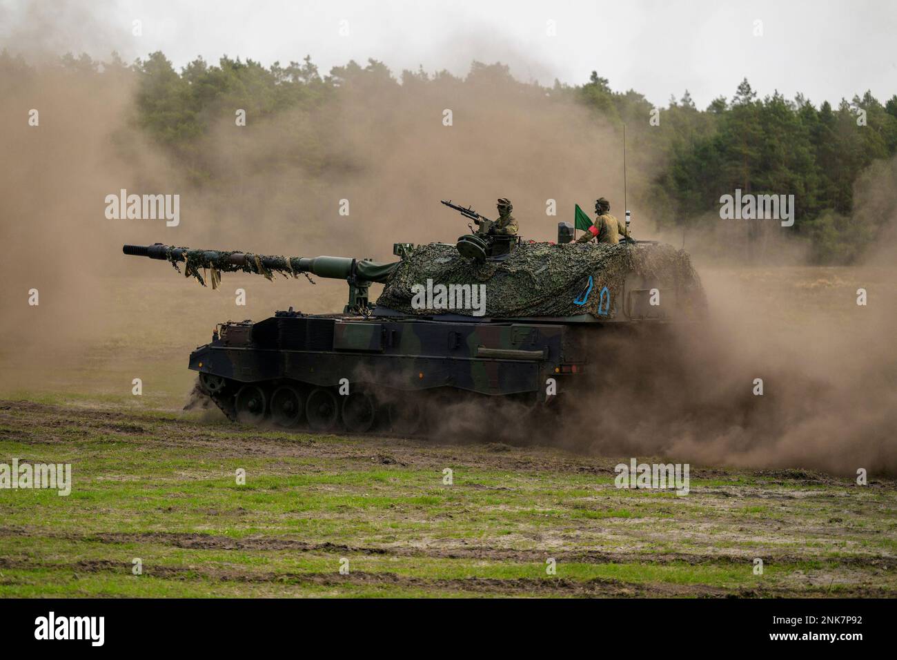 A Bundeswehr self-propelled howitzer 2000 (PzH 2000 for short) drives ...