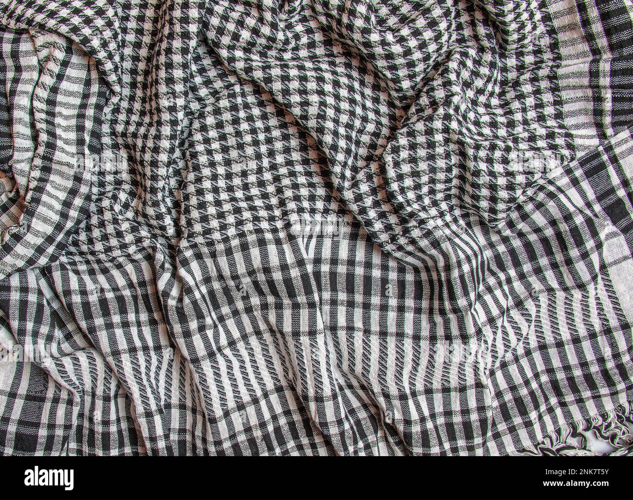 Background texture, pattern. Scarf wool like Yasser Arafat. The ...