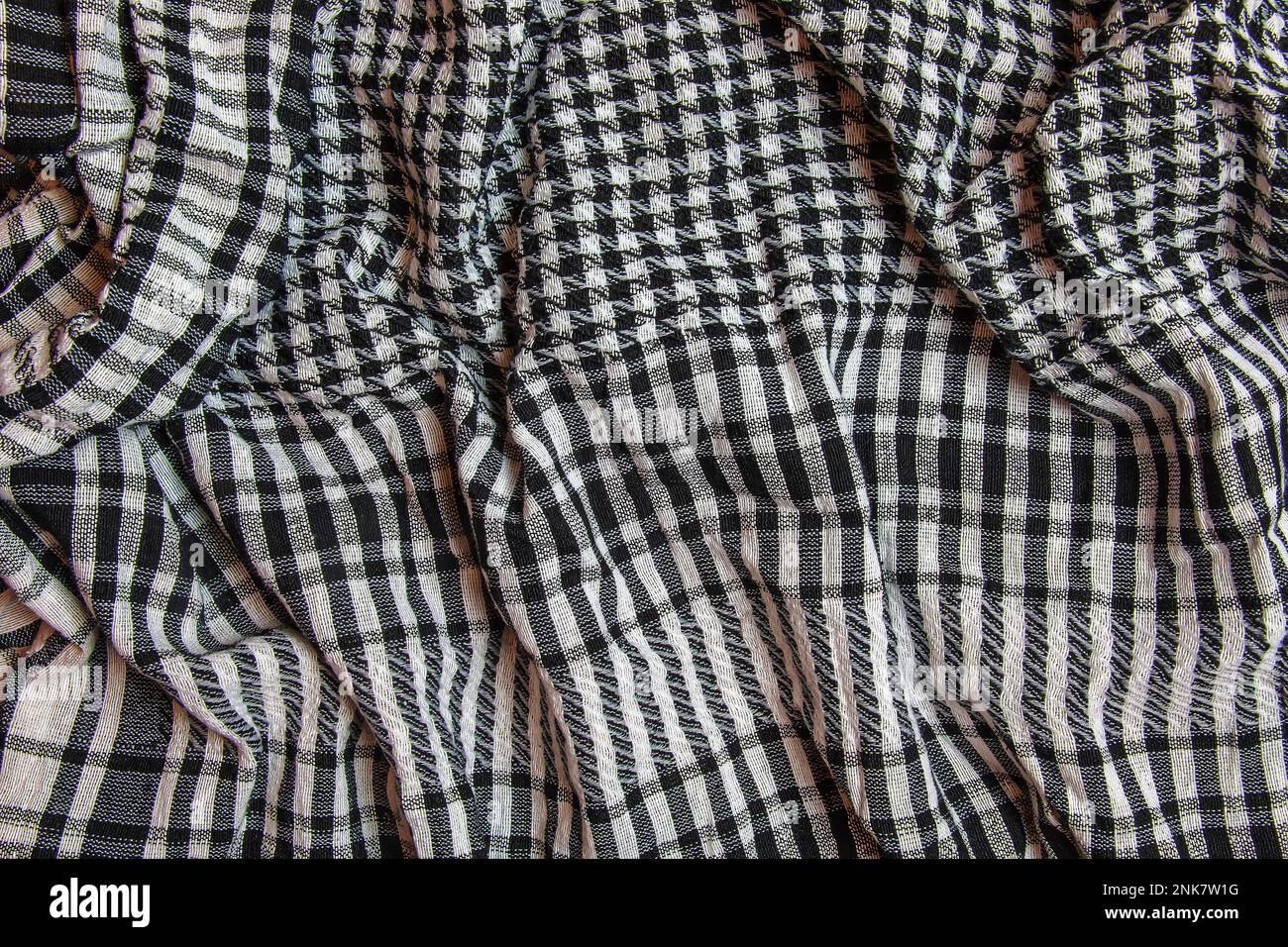 Background texture, pattern. Scarf wool like Yasser Arafat. The ...