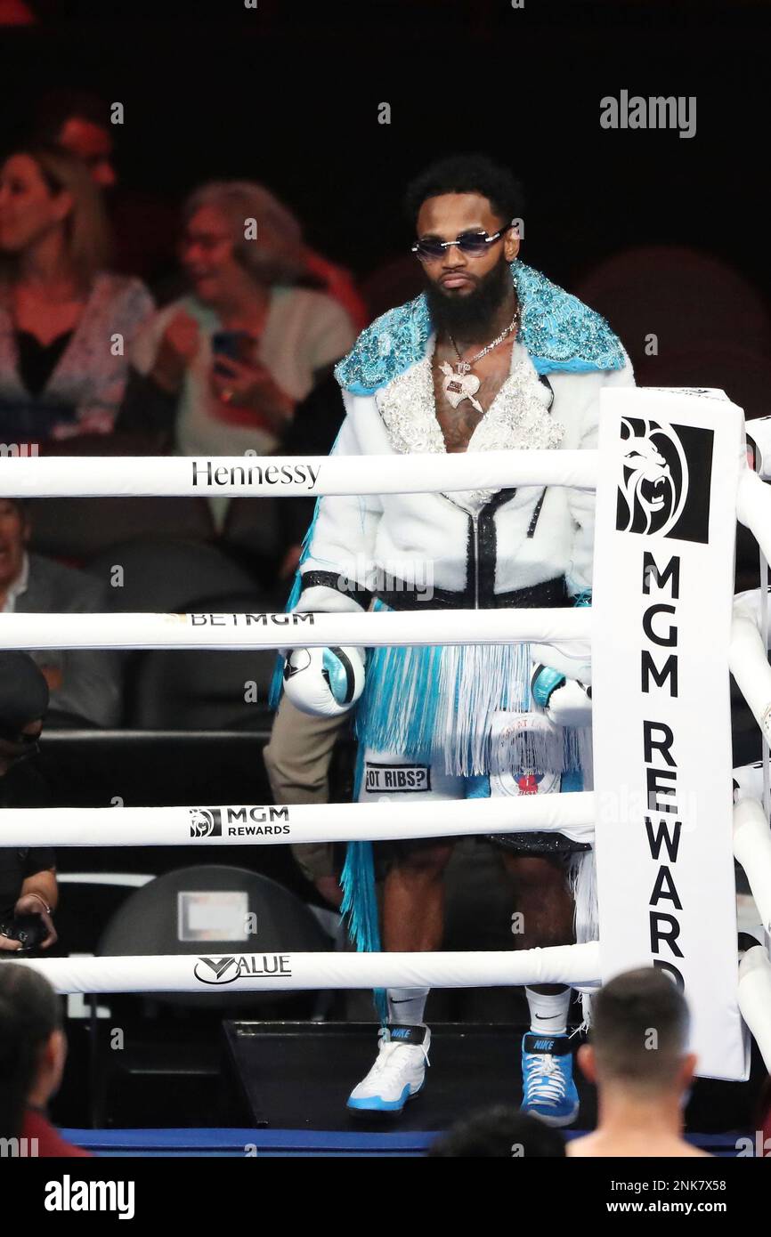 LAS VEGAS, NV - MAY 7: Boxer Montana Love enters the ring for his bout ...