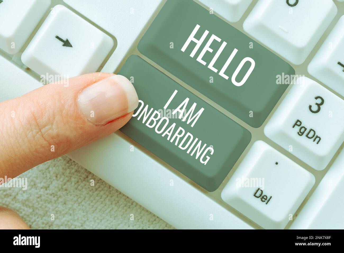 Conceptual display Hello I Am Onboarding. Concept meaning Action Process of integrating a new ...