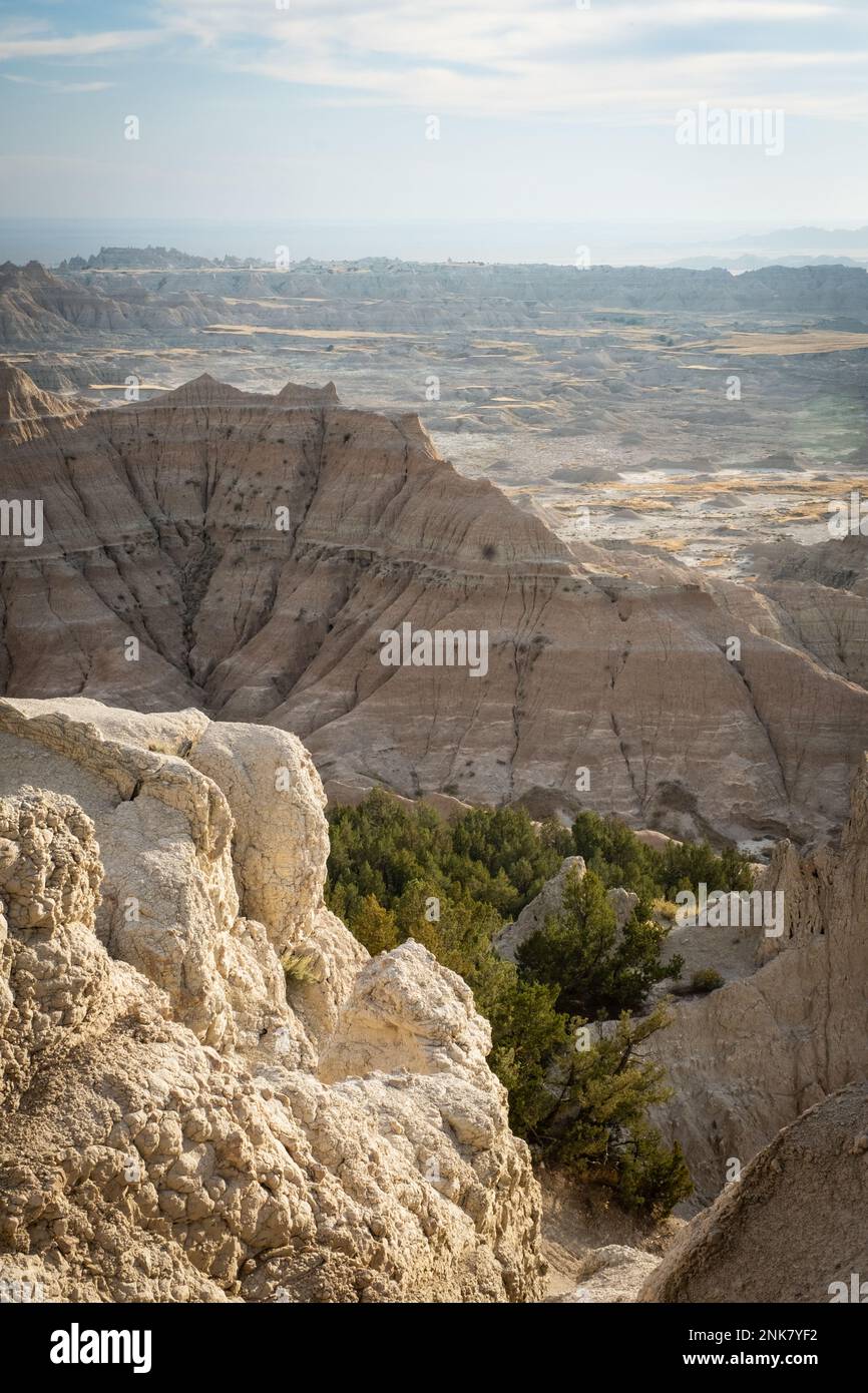 A scene from the Badlands National Park in South Dakota Stock Photo - Alamy