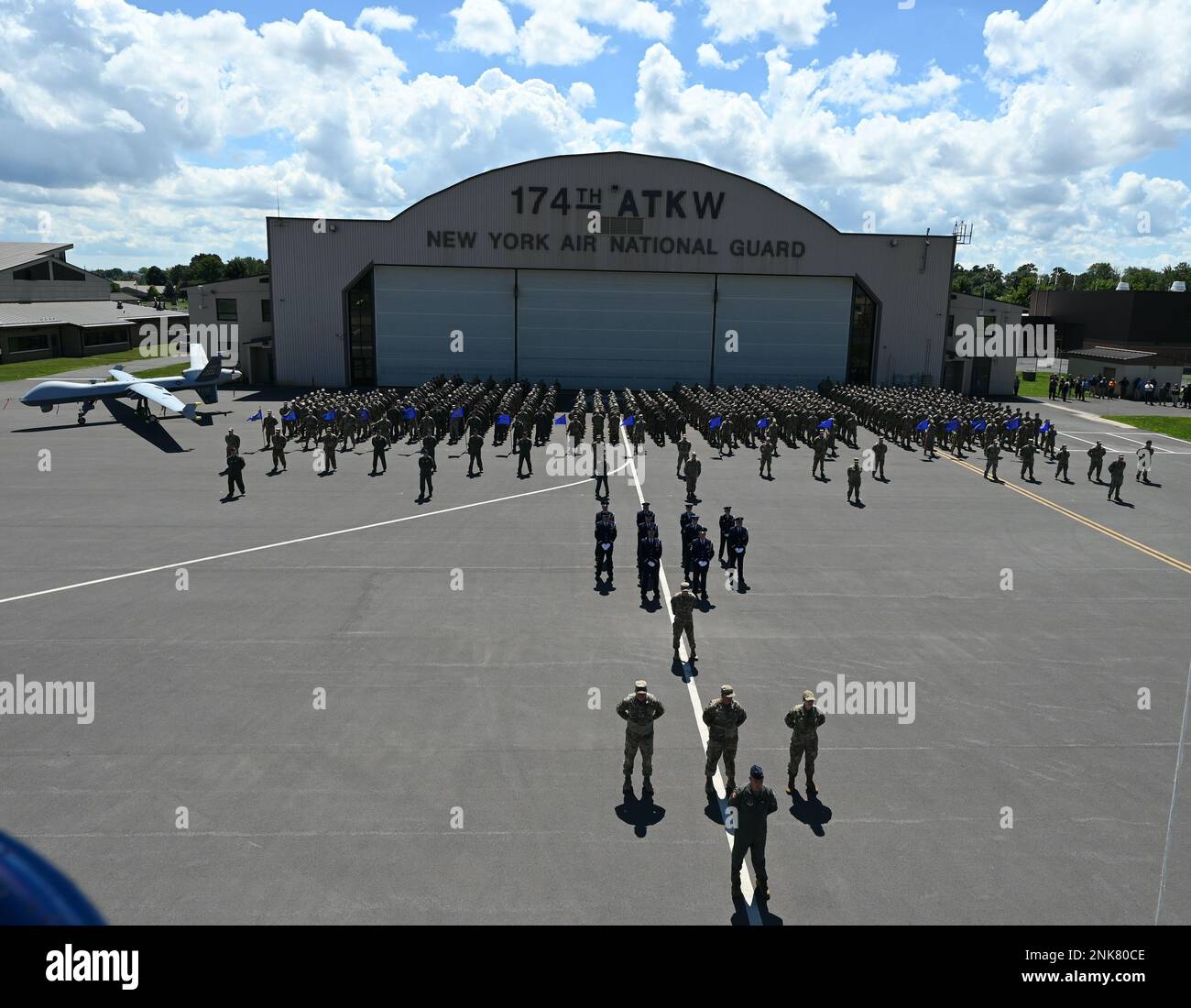 174th Attack Wing Commander, Col. William J. McCrink III addresses the ...