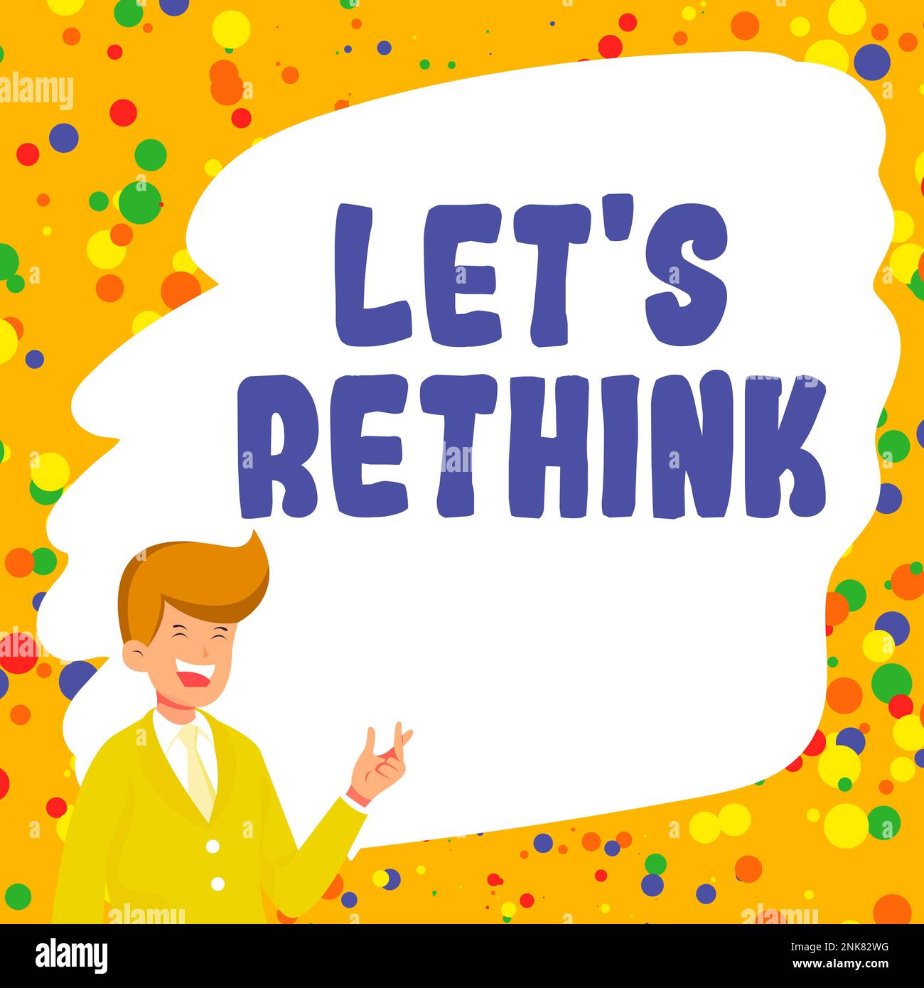 Handwriting text Let's Rethink. Word Written on an Afterthought To ...