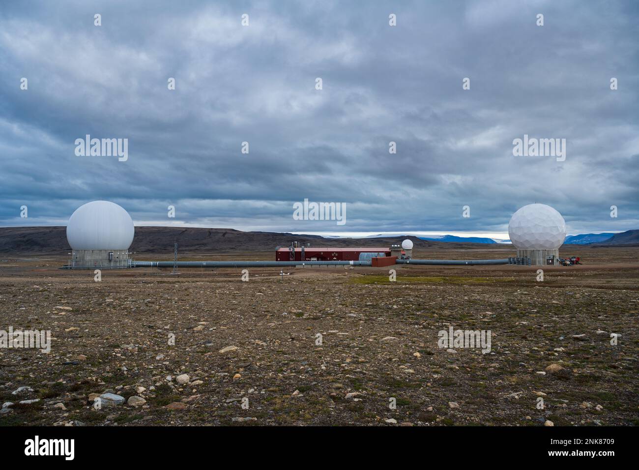 THULE AIR BASE, Greenland – Clouds roll over the Thule Tracking Station ...