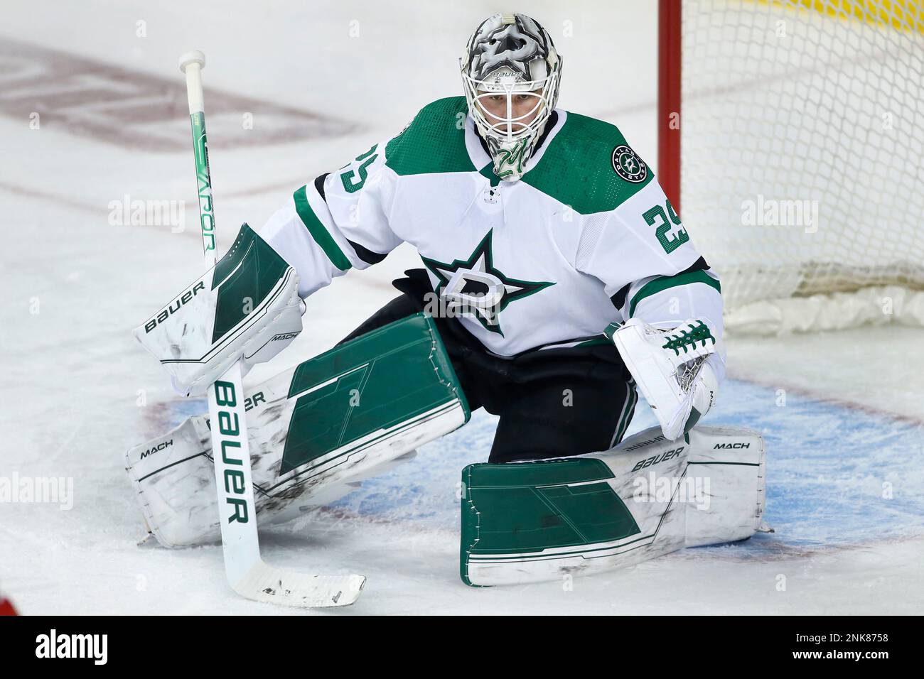 NHL profile photo on Dallas Stars goalie Jake Oettinger at a game ...