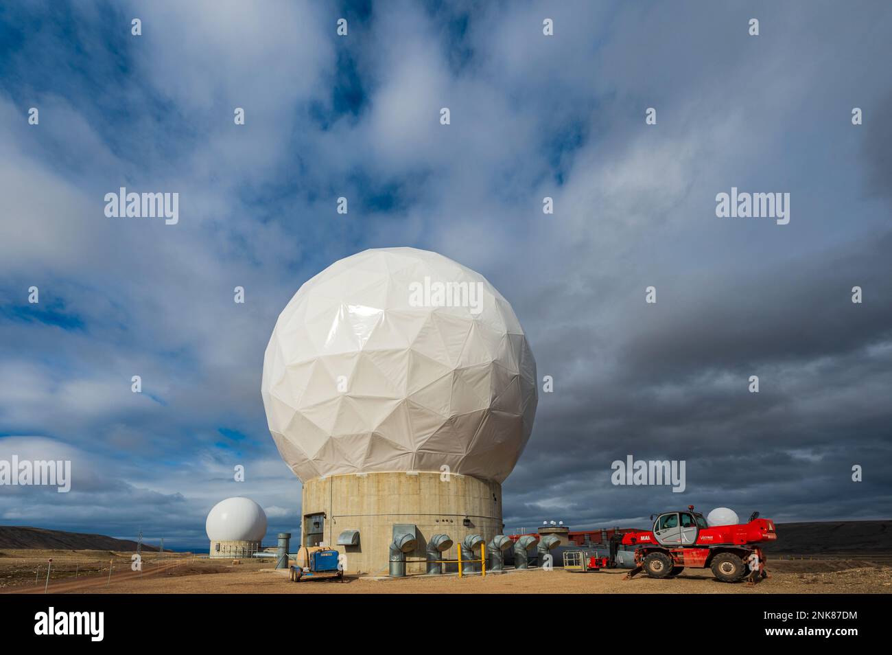 THULE AIR BASE, Greenland – Clouds roll over the Thule Tracking Station ...